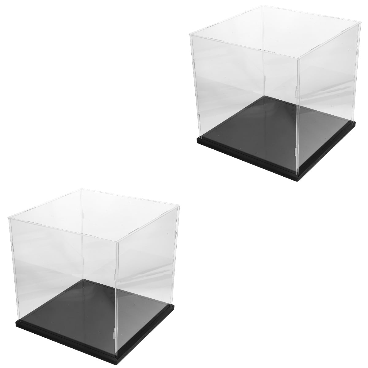 Raindrops 2pcs Transparent Doll Box Acrylic Doll Figurine Display Case ...