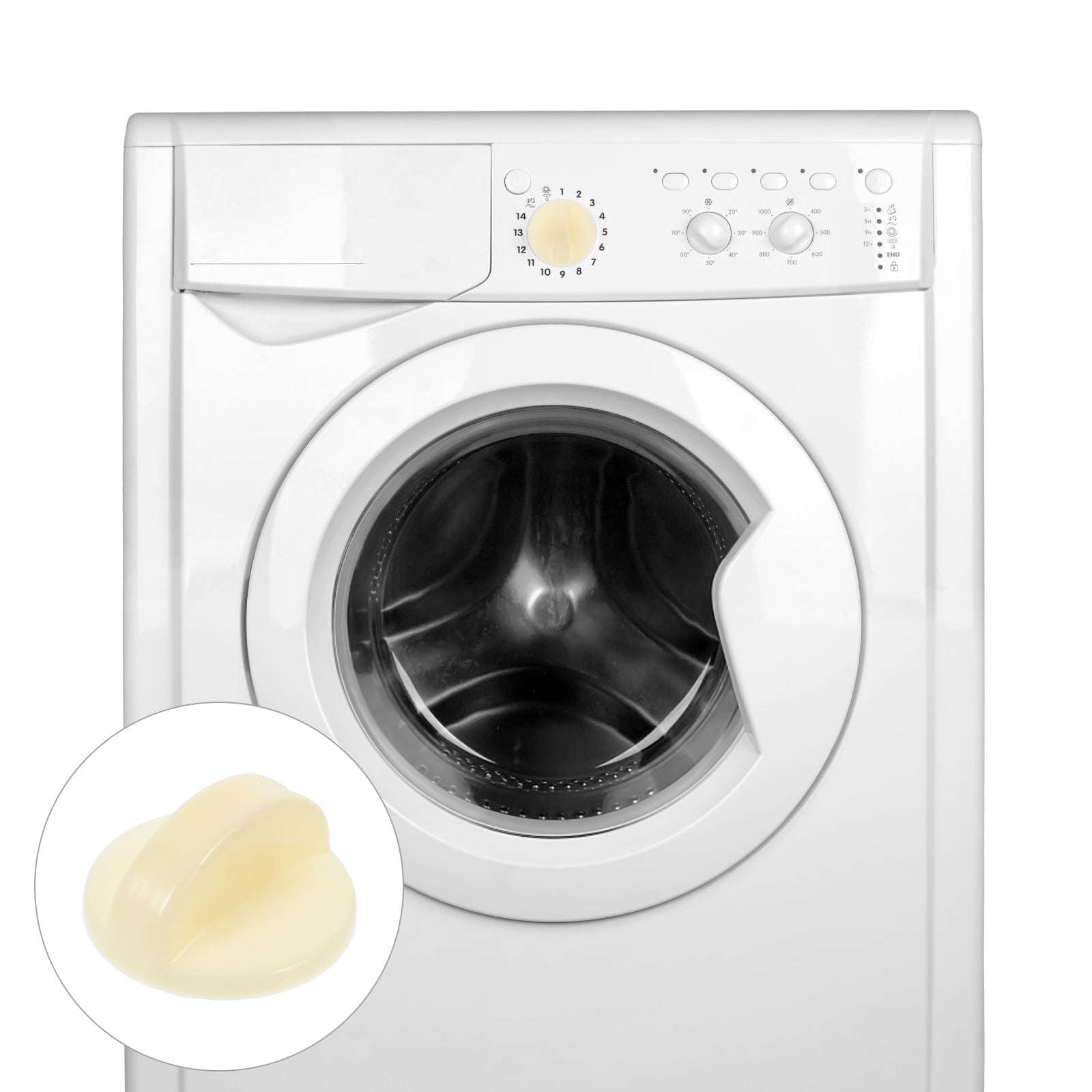 Raindrops 2pcs Washing Machine Control Knobs Replacement Plastic Washer Knobs Timer Knob for ...