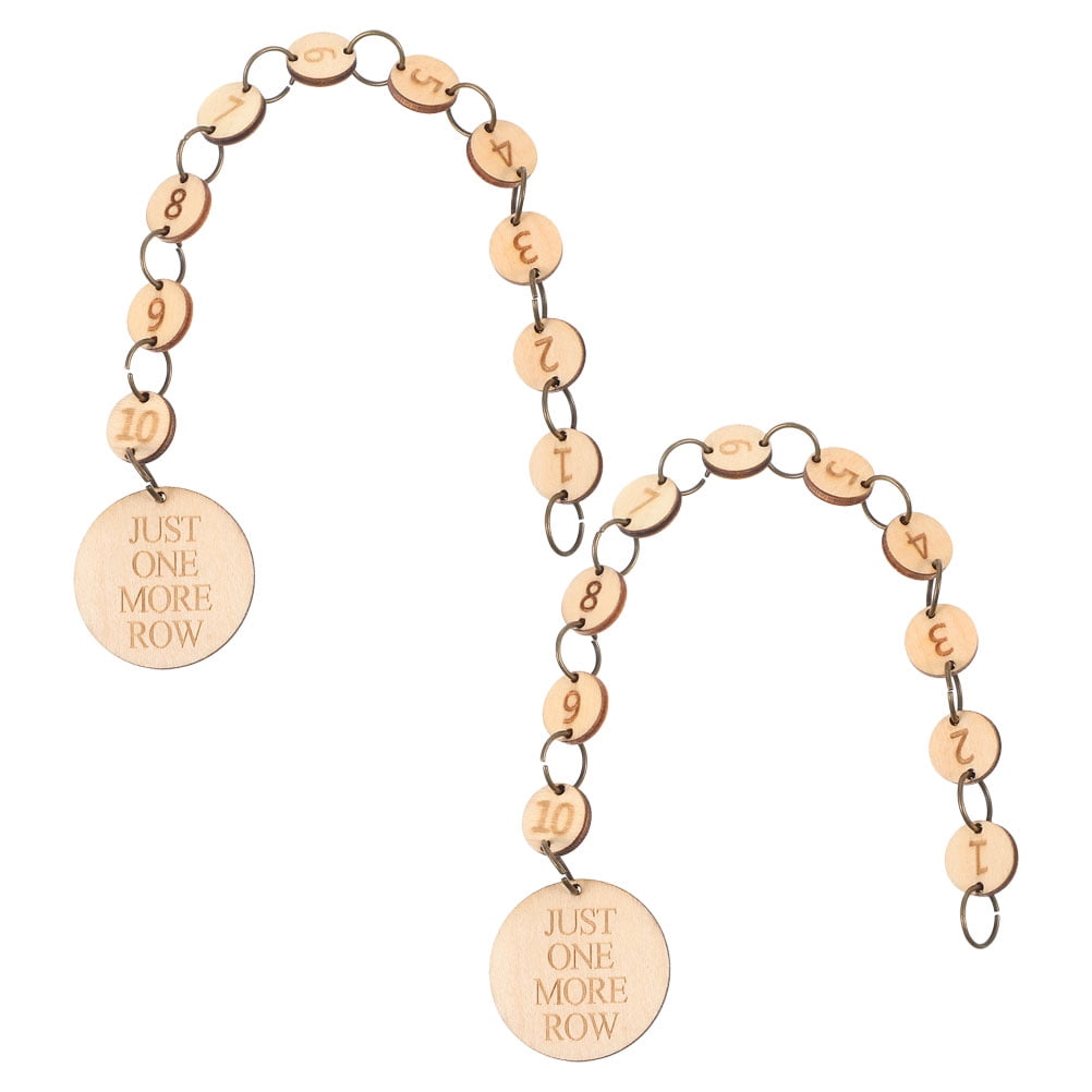 Raindrops 2pcs Wooden Knitting Row Counter Chains with Numbered Stitch ...