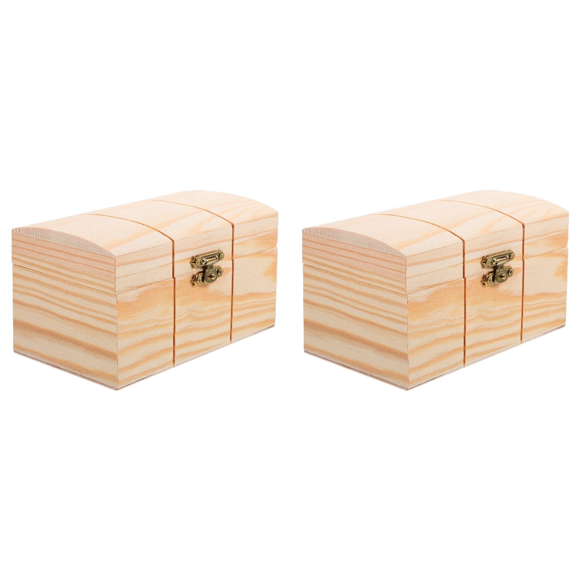 Raindrops 2pcs Wooden Small Storage Box Desktop Trinket Box Lidded ...
