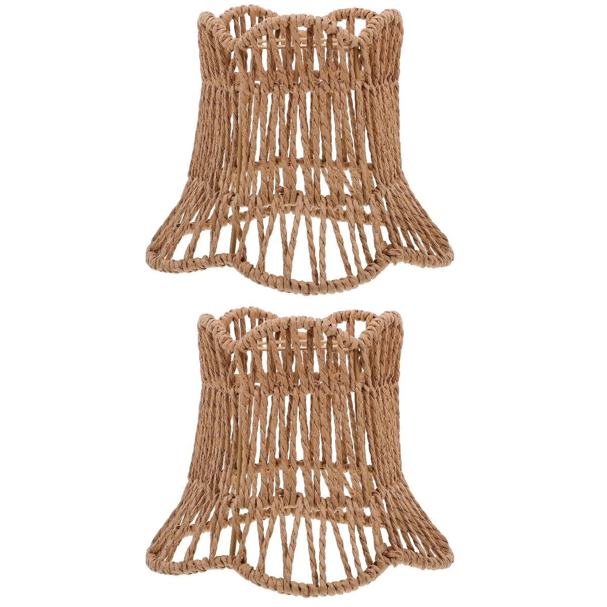 Raindrops 2pcs Woven Lampshade Farmhouse Hanging Lamp Shade Woven ...