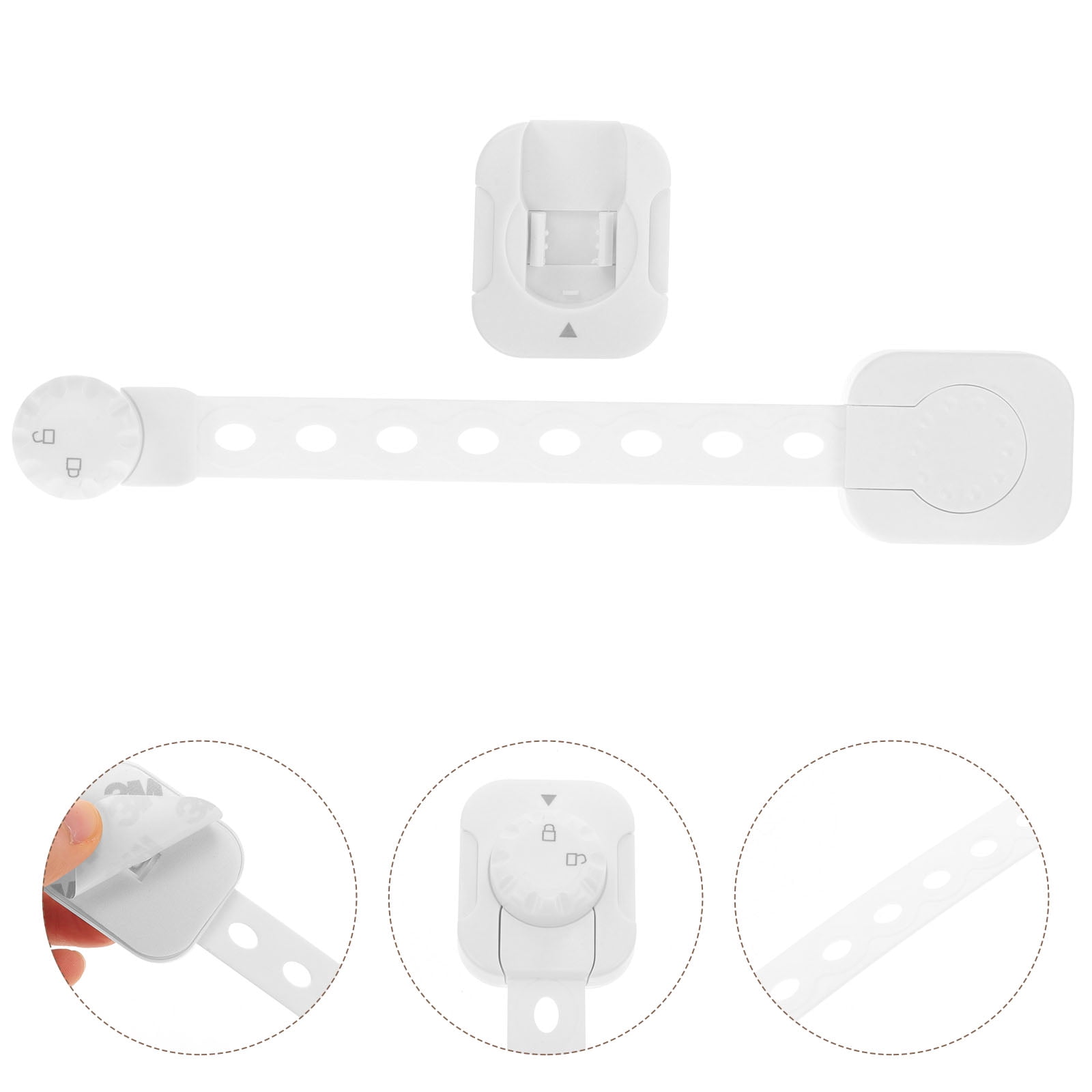 Raindrops 3.8x2.3in White Abs Baby Cupboard Safety Locks For Children ...