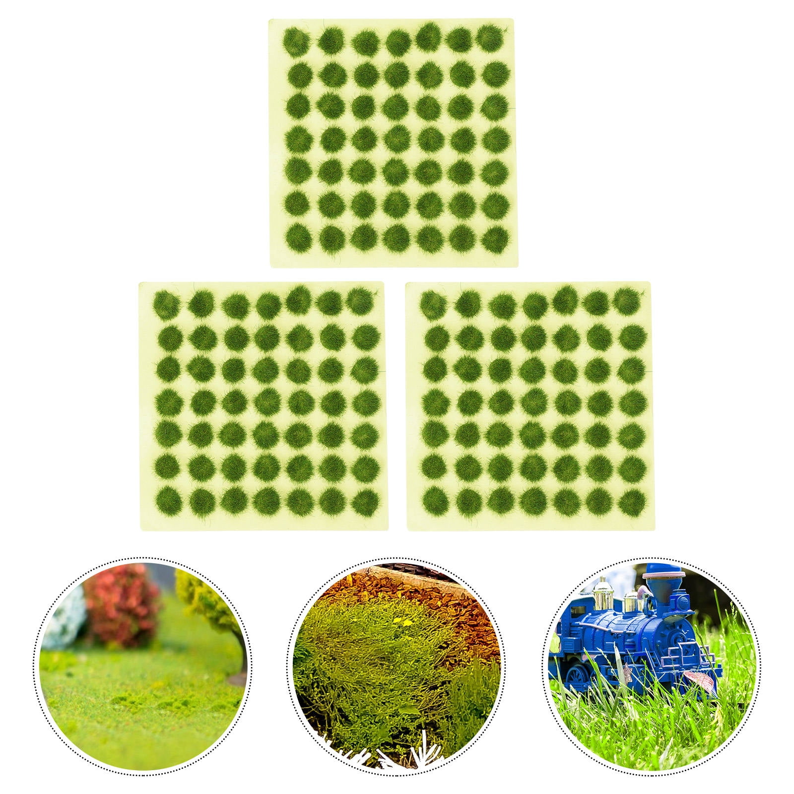 Raindrops 3 Boxes Tufts Model Grass Artificial Grass Tuft Railway ...
