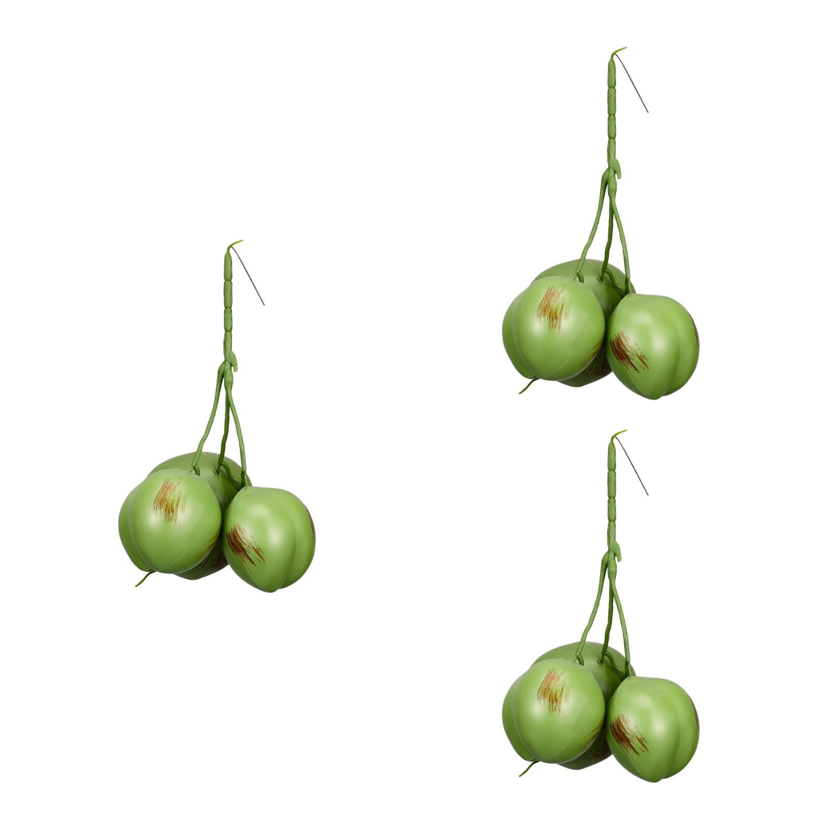 Raindrops 3 Bunches Fake Coconuts Artificial Coconuts Fruit Photo Props ...