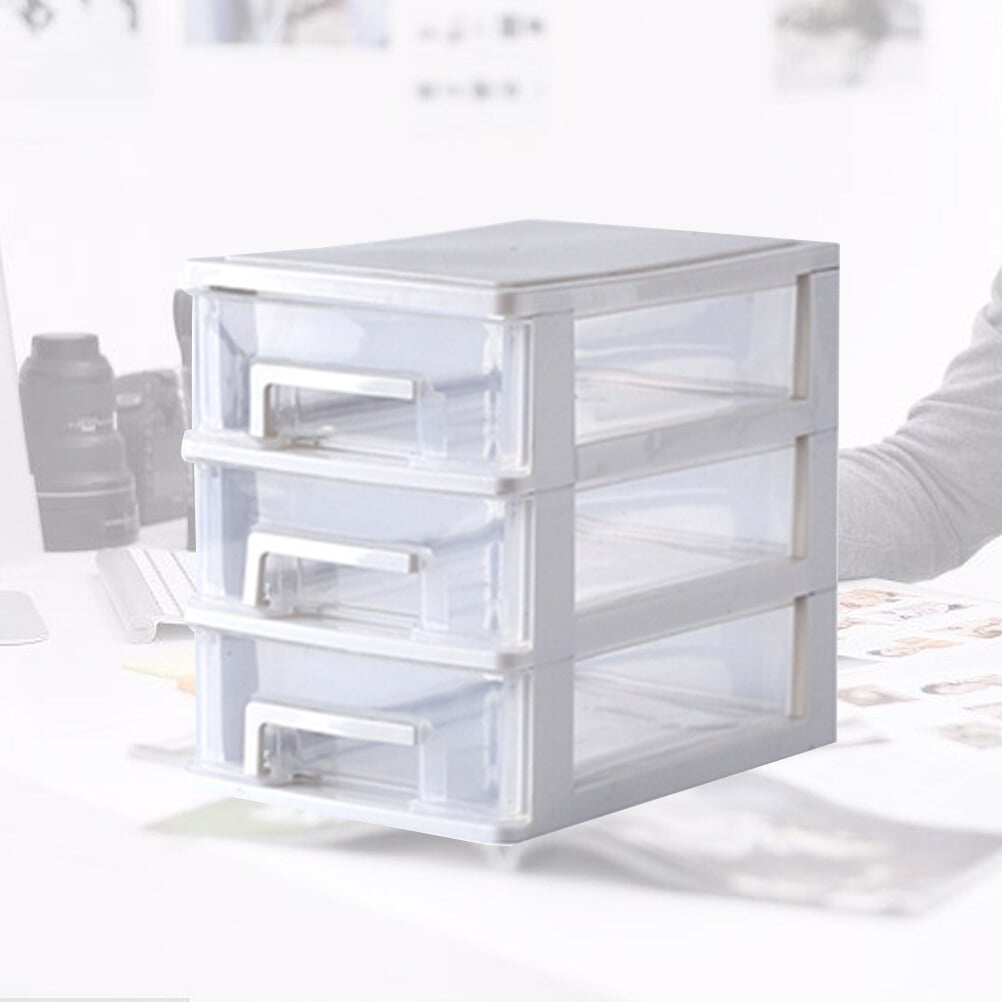 Raindrops 3 Layers Drawer Storage Box Stack Cosmetic White - Walmart.com
