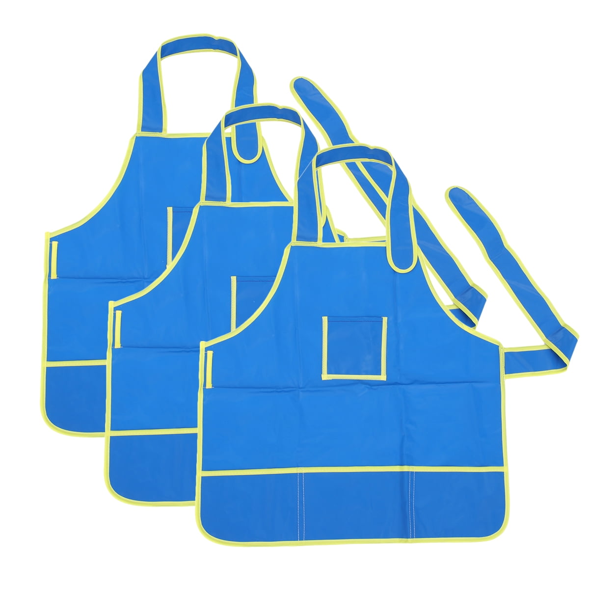 Blue Kids Art Aprons with Long Waist Ties Waterproof Reusable Ideal for ...