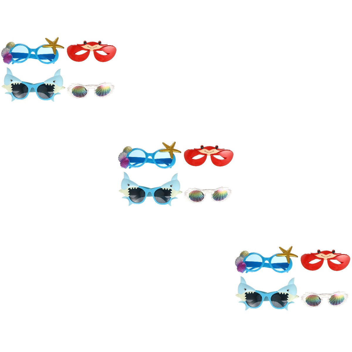 Raindrops 3 PCS Party Shell Glasses Gift for Kids Funny Props - Walmart.com