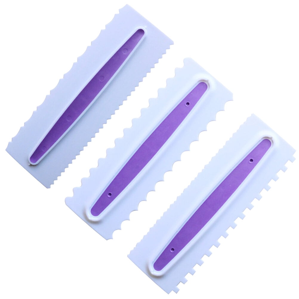 Raindrops 3 Pcs Cake Smoother Scraper Icing Comb Pastry Buttercream ...