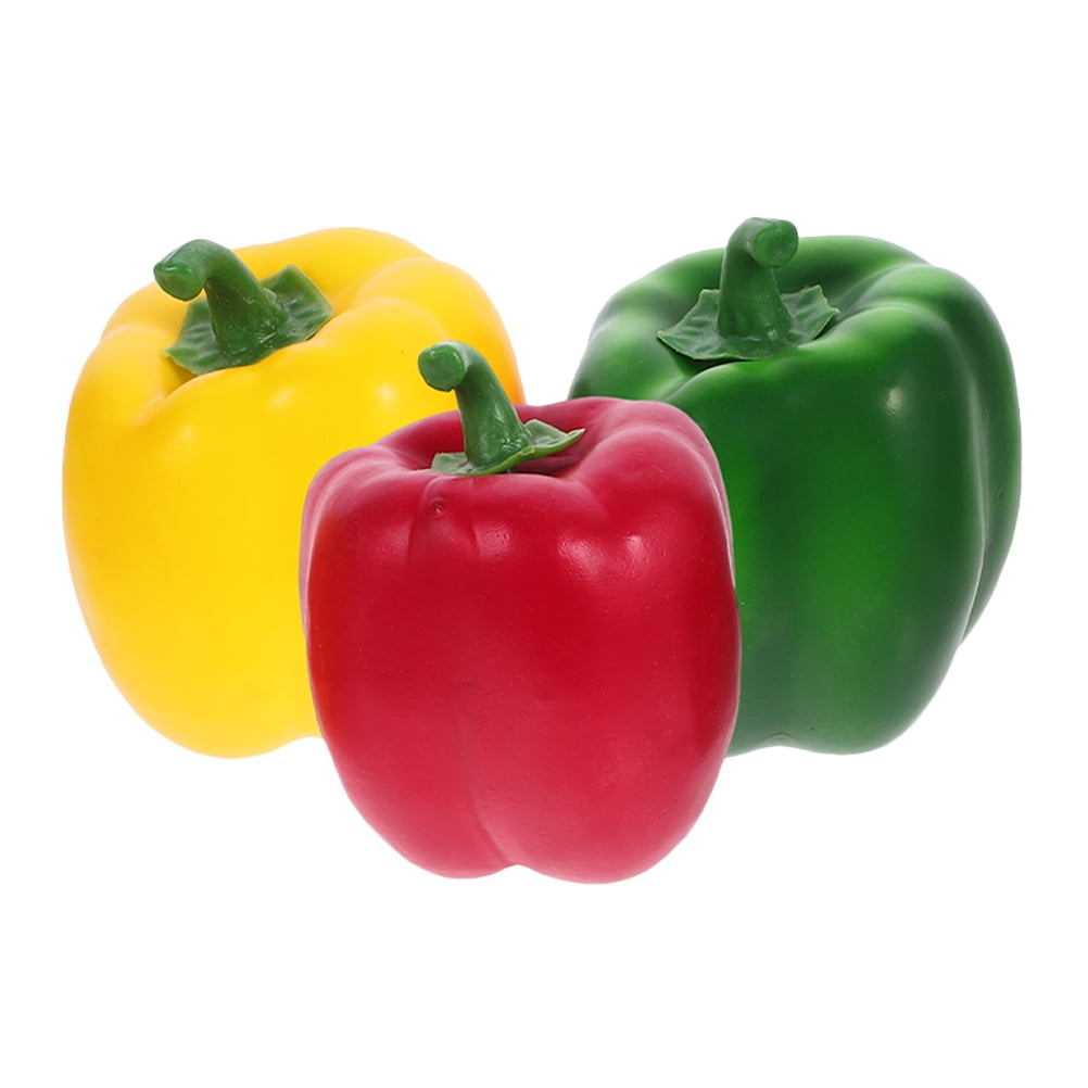 Raindrops 3 Pcs Chili Pepper Ornament Fake Vegetable Artificial ...