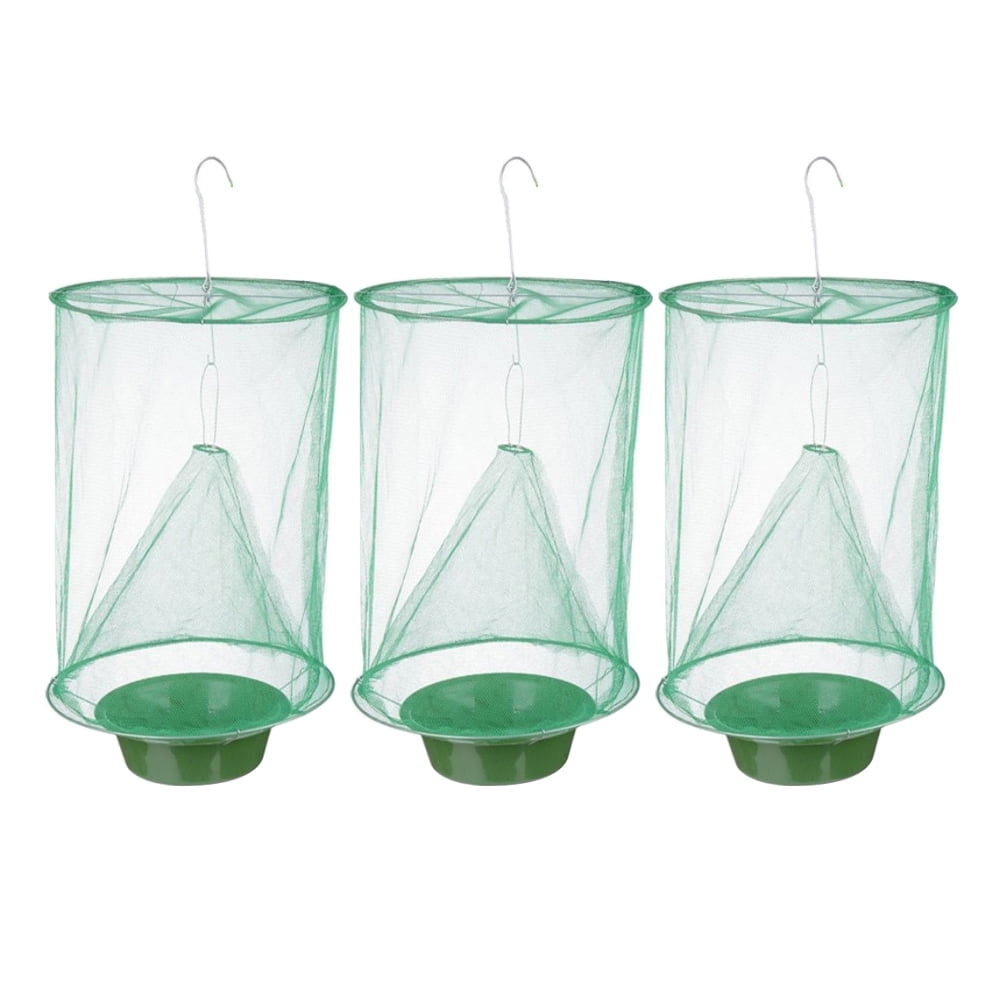 Raindrops 3 Pcs Hanging Fly Catcher Outdoor Fly Insect Trap Folding ...