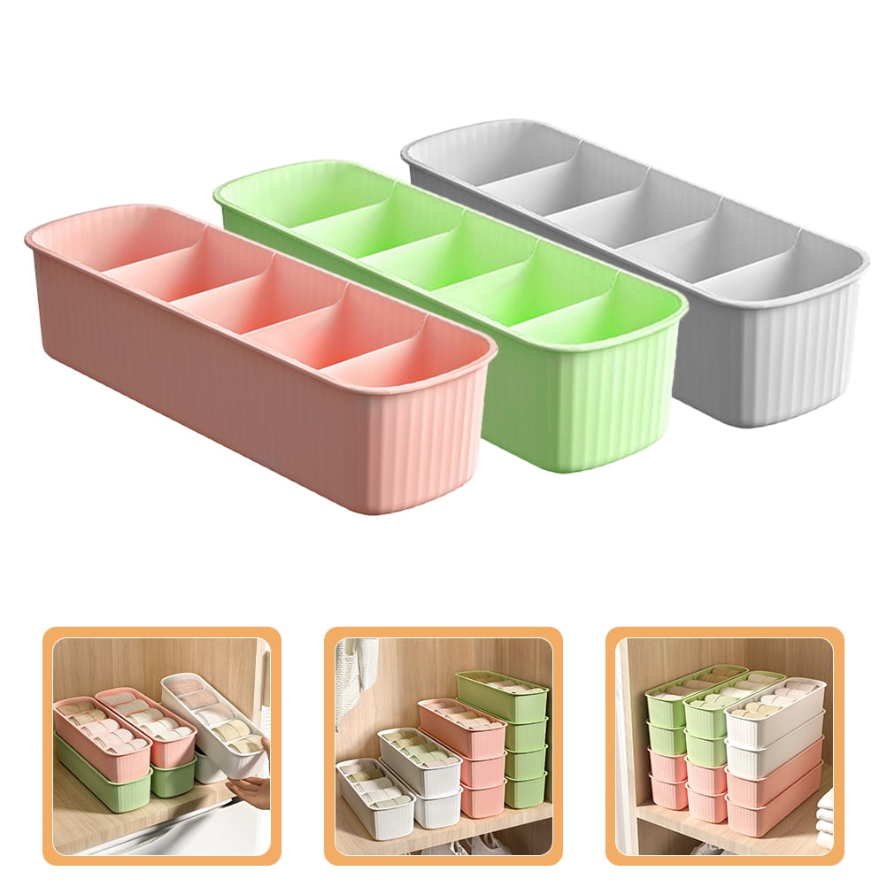 Raindrops 3 Pcs Lid Closet Organizers Bins Underwear Storage Box Office - Walmart.com