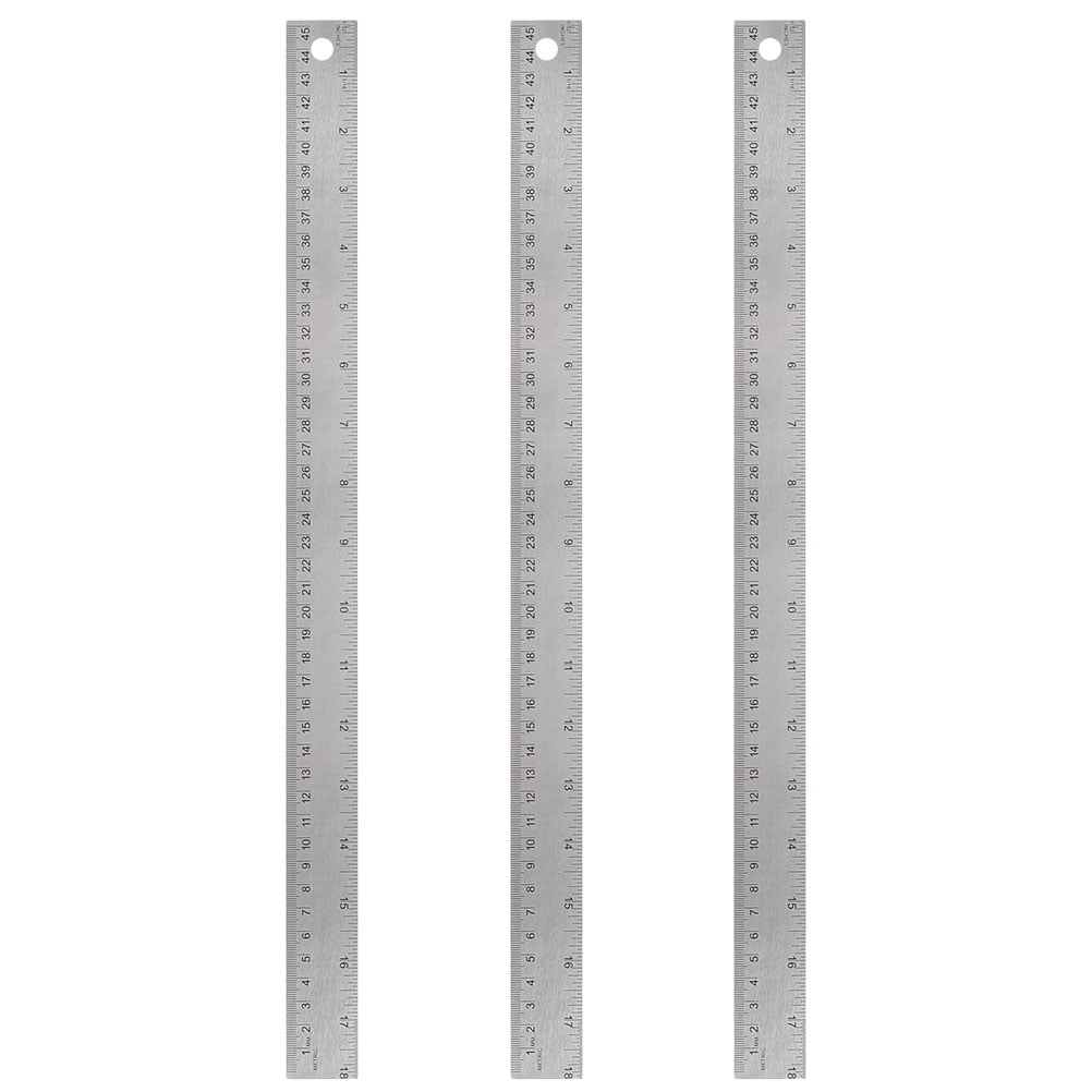 Raindrops 3 Pcs Pocket Ruler Students Measuring Rulers Stainless Steel ...