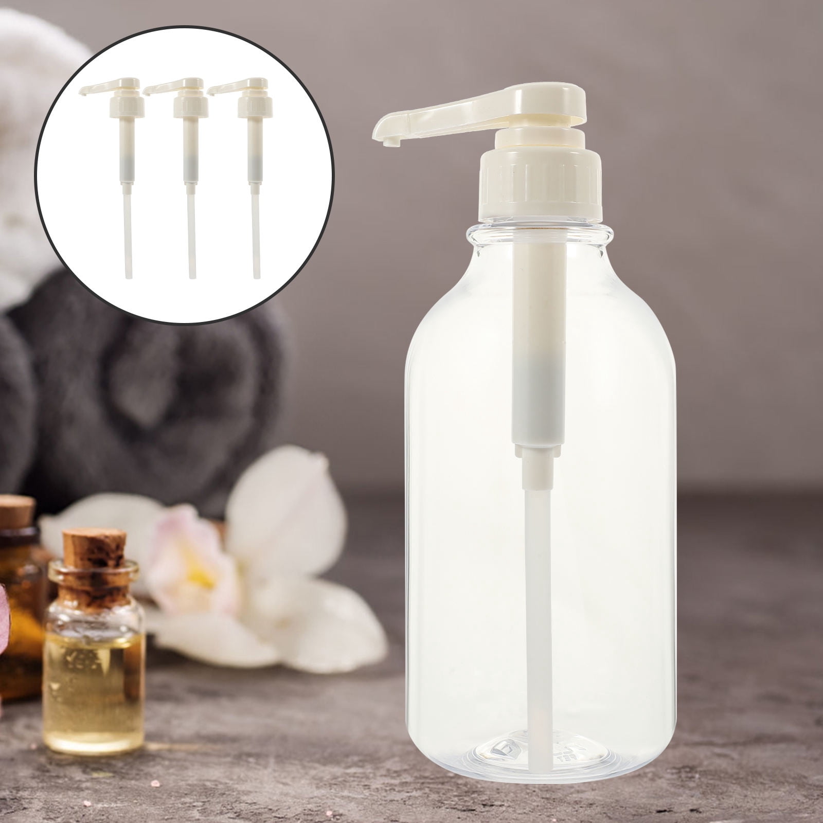 Raindrops 3 Pcs Pumps Shampoo Dispenser Bottle Pressure Nozzle Syrup ...