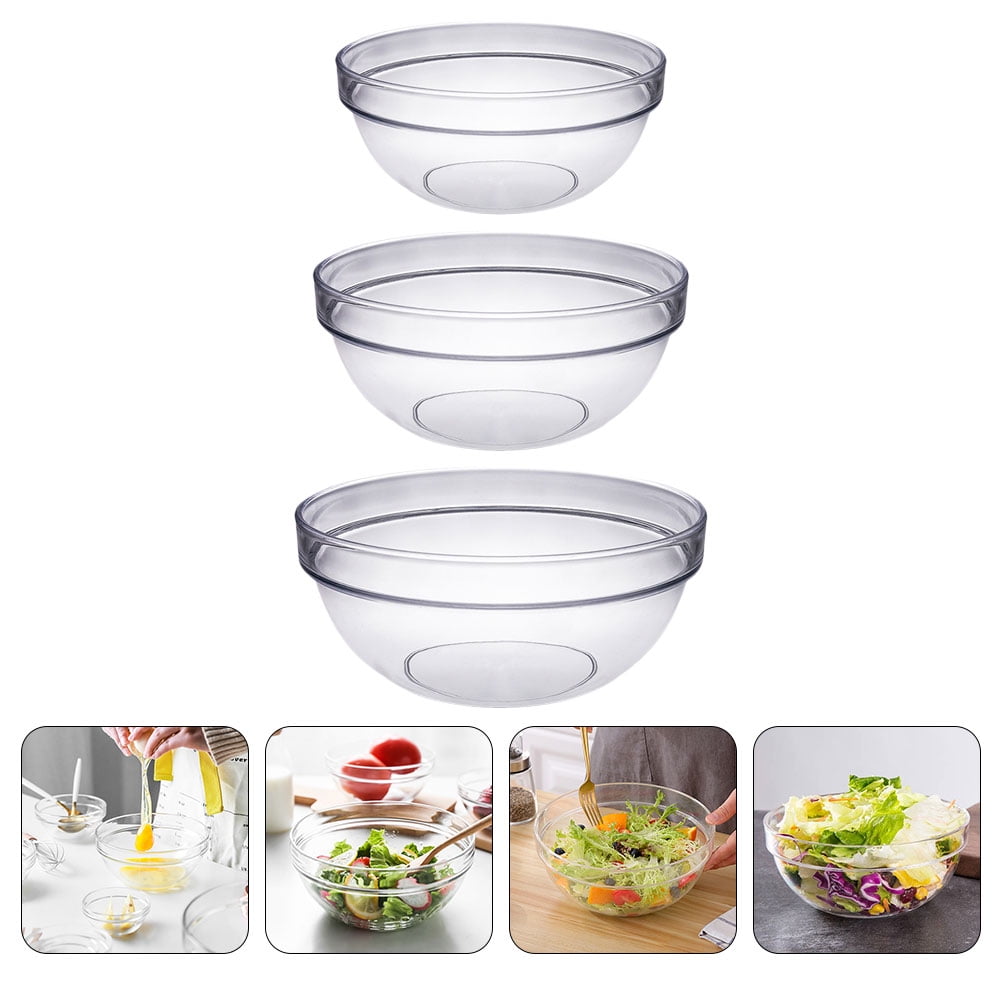 Raindrops 3 Pcs Salad Bowl Container for Lunch Bowls Large Fruit ...