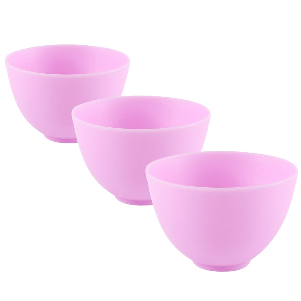 Raindrops 3 Pcs Silicone Bowl DIY Tool Mixing Bowls Face Masks Purple ...