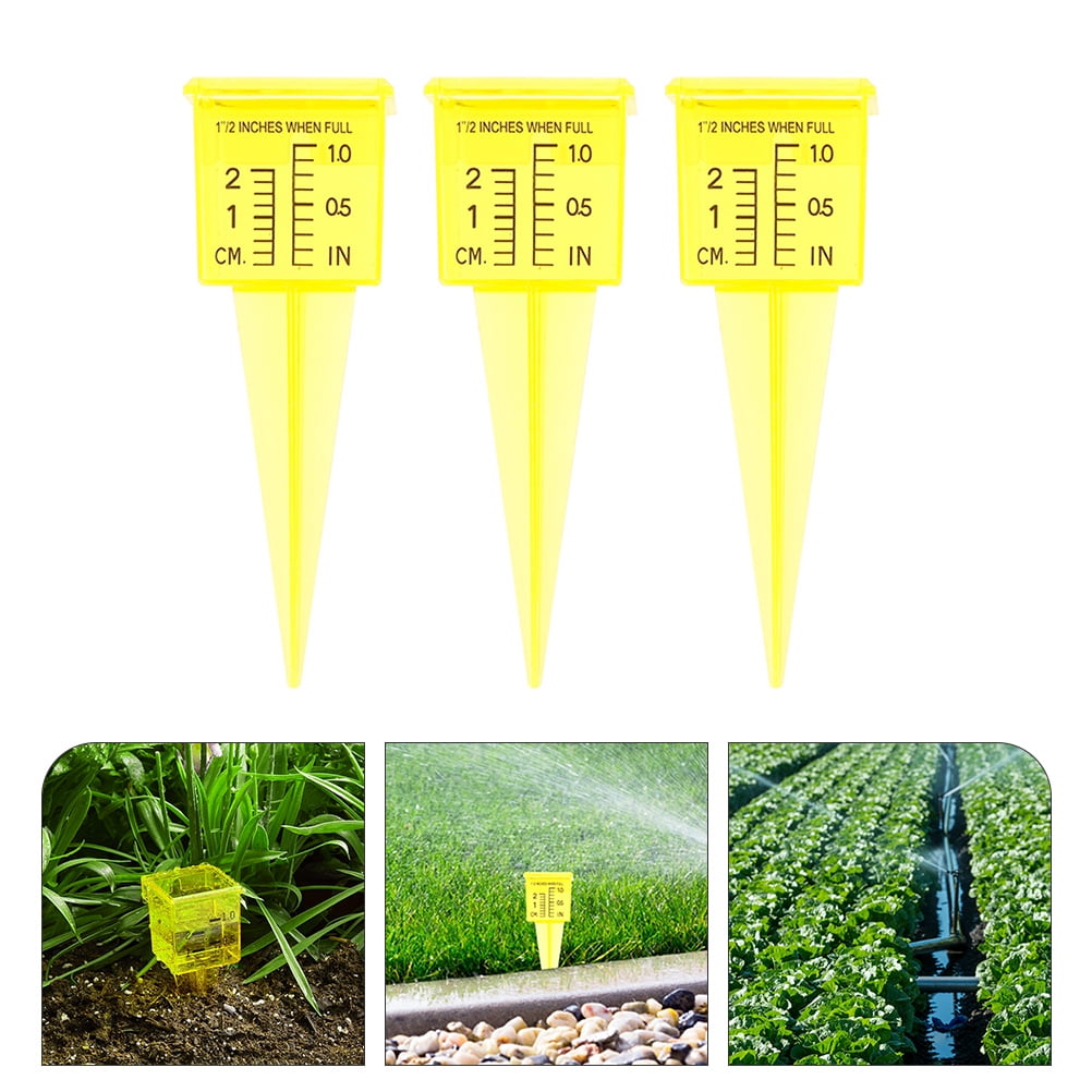 Raindrops 3 Pcs Sprinkler Gauge Rainfall Outdoor Rainwater Gauges ...
