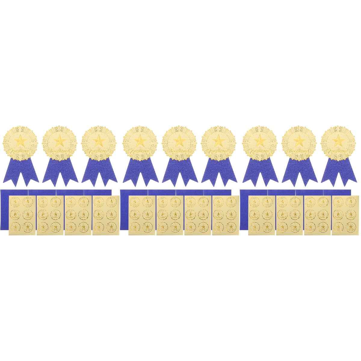 Raindrops 3 Pieces Award Medal Sticker Achievement Certificate Seals ...