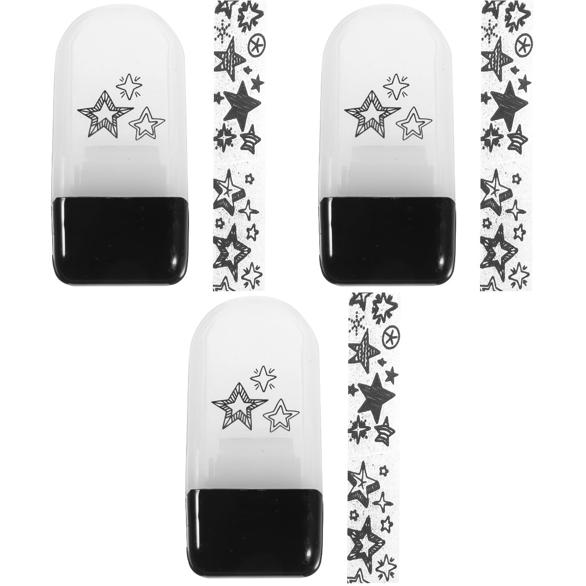 Raindrops 3 Pieces Knurled Stamp Refillable Stamps Received with Date ...