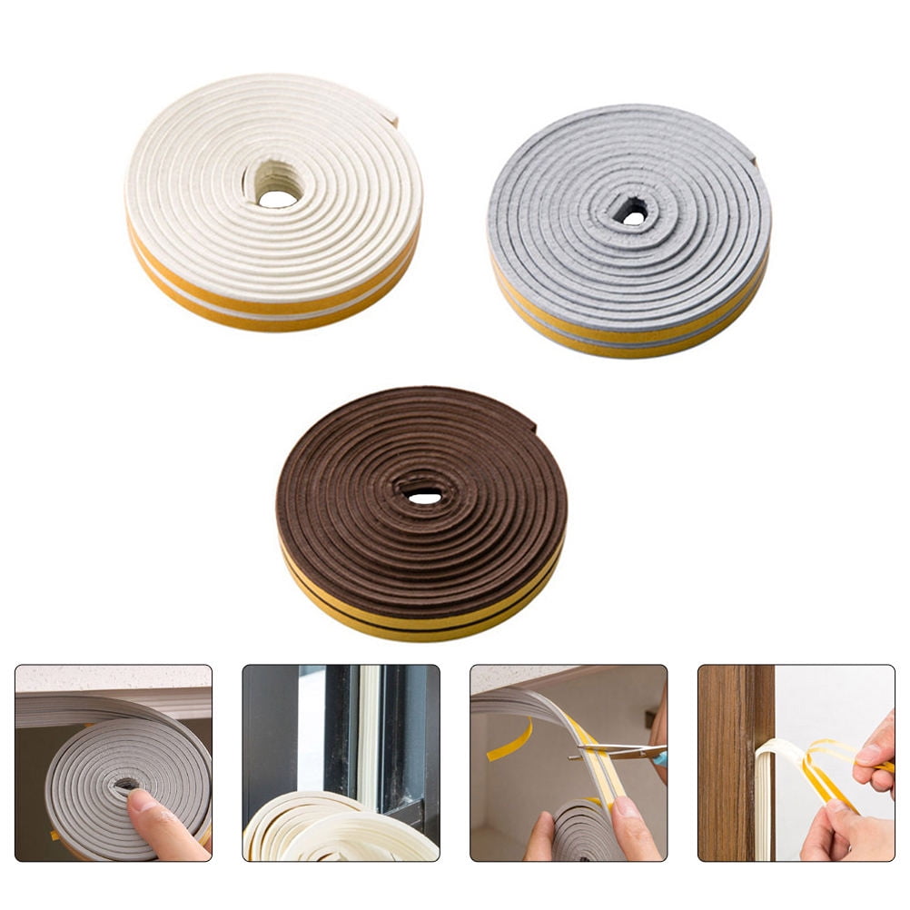 Raindrops 3 Rolls Practical Seal Strip Window Sound Insulation Sealing ...