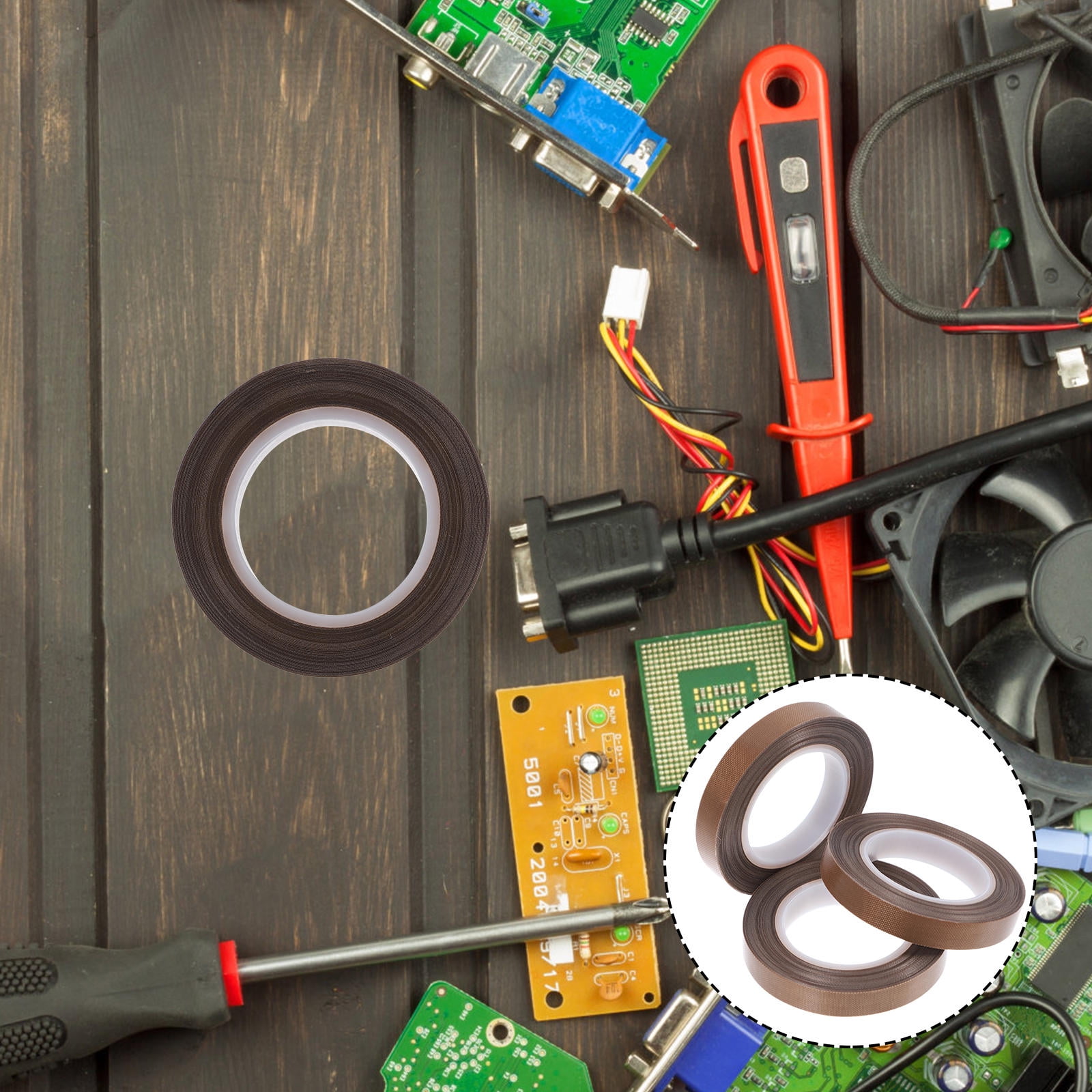 Raindrops 3 Rolls Universal Electrical Tape Glassfiber Cloth High ...