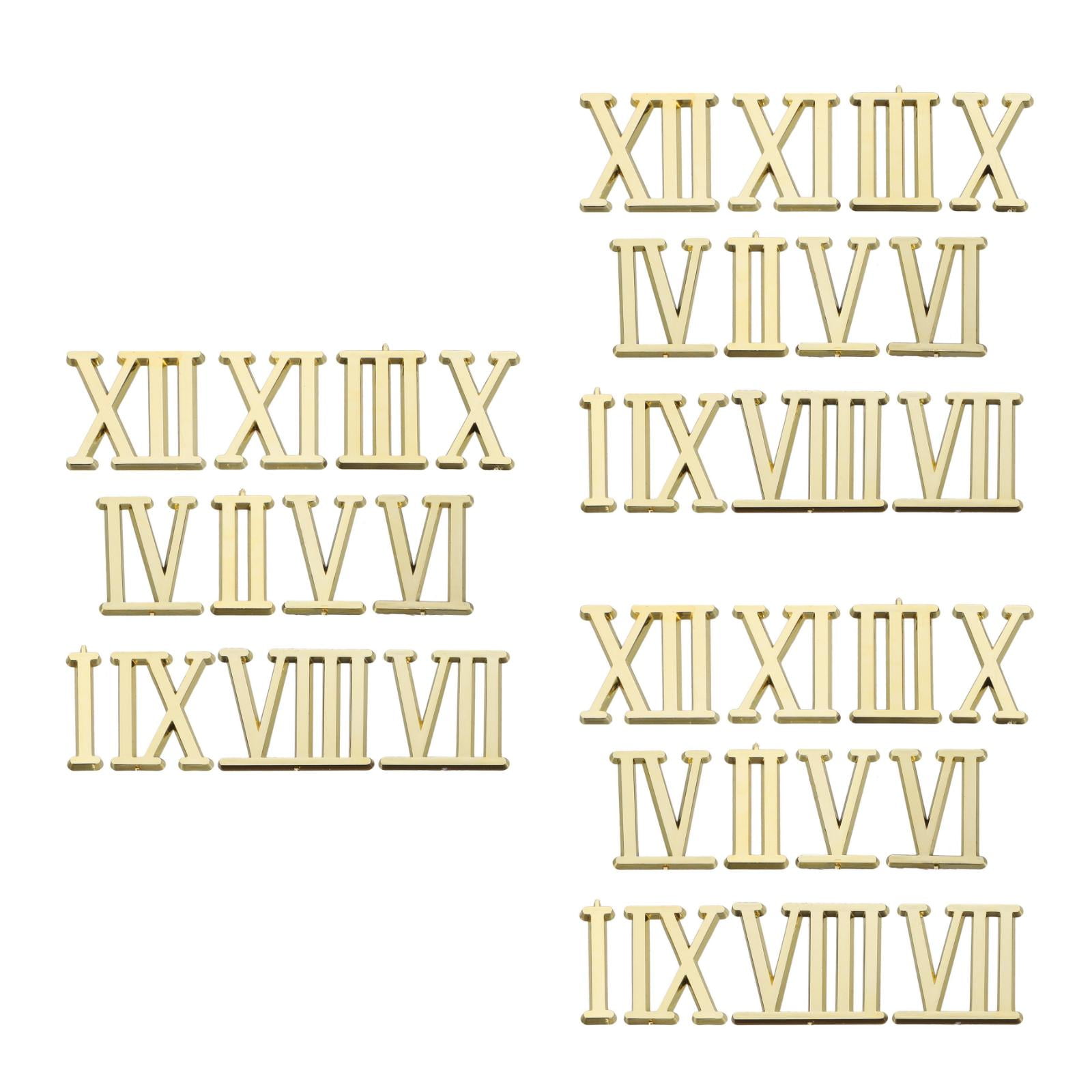 Raindrops 3 Sets Clock Roman Numerals Kit 3 cm Plastic Number and Roman ...