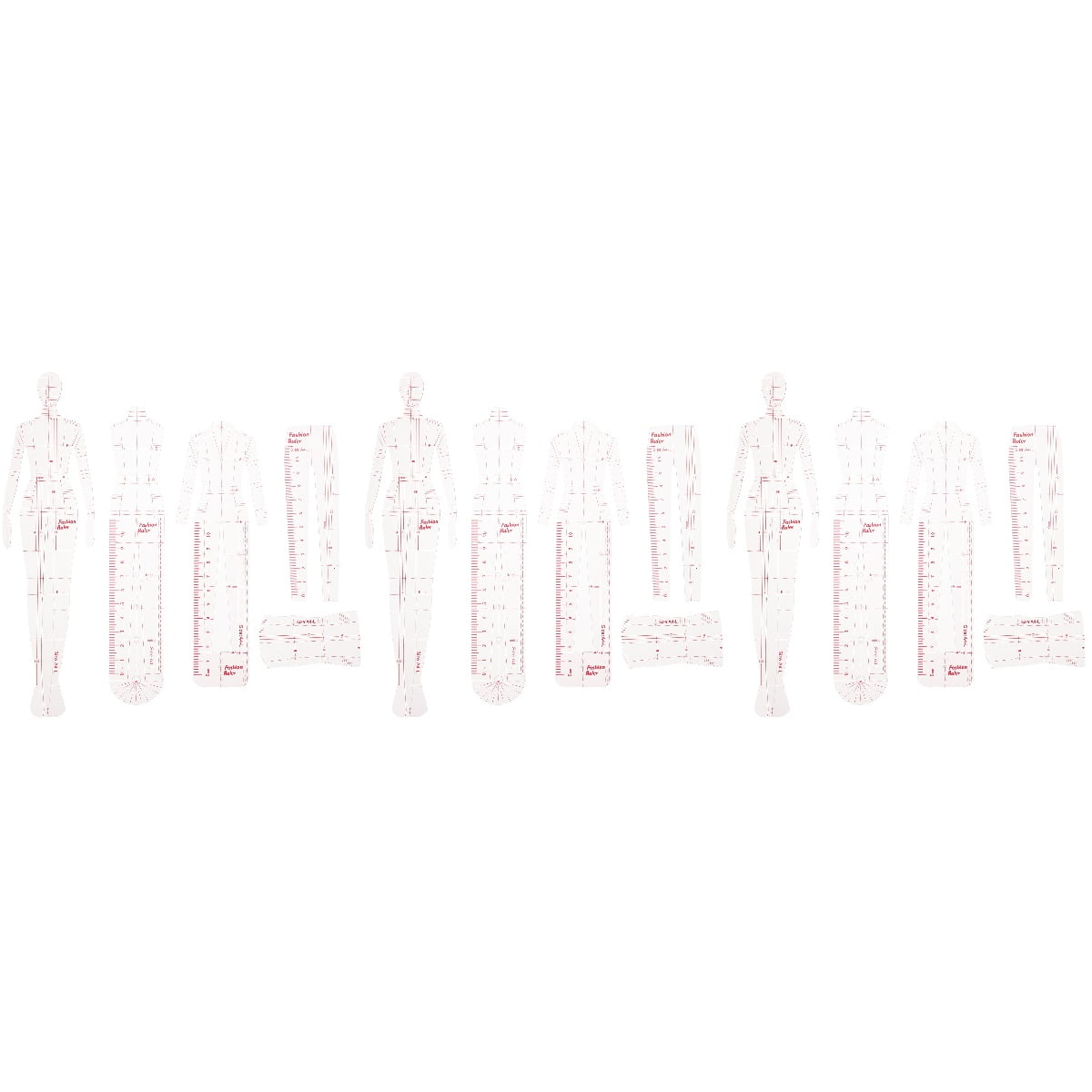 Raindrops 3 Sets Fashion Drawing Template Ruler Woman Sewing Clothing ...