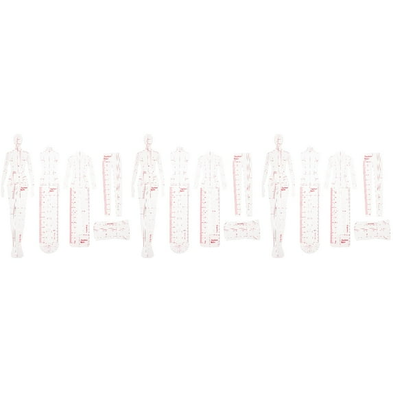 Raindrops 3 Sets Fashion Drawing Template Ruler Woman Sewing Clothing ...