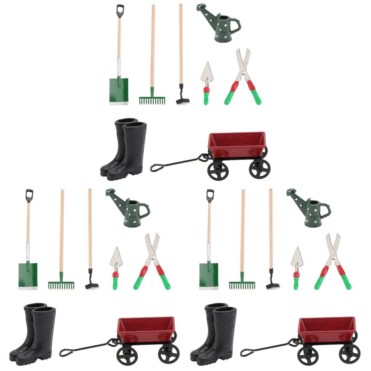 Raindrops 3 Sets Miniature Farm Tools Garden Decorations Child ...