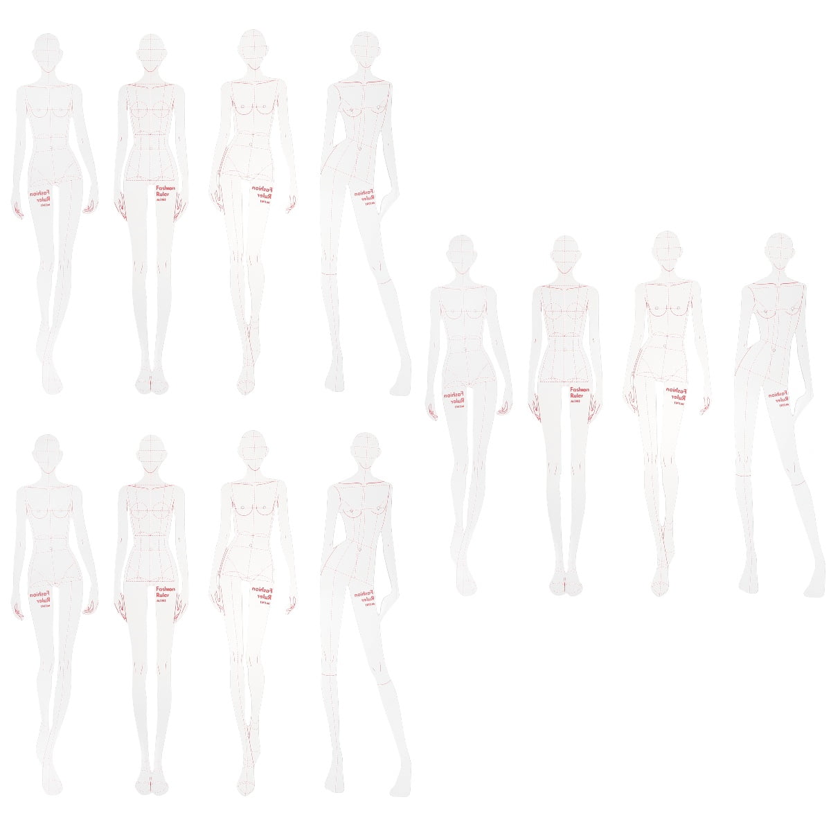 Raindrops 3 Sets Women Curve Template Ruler Women Clothing Measuring ...