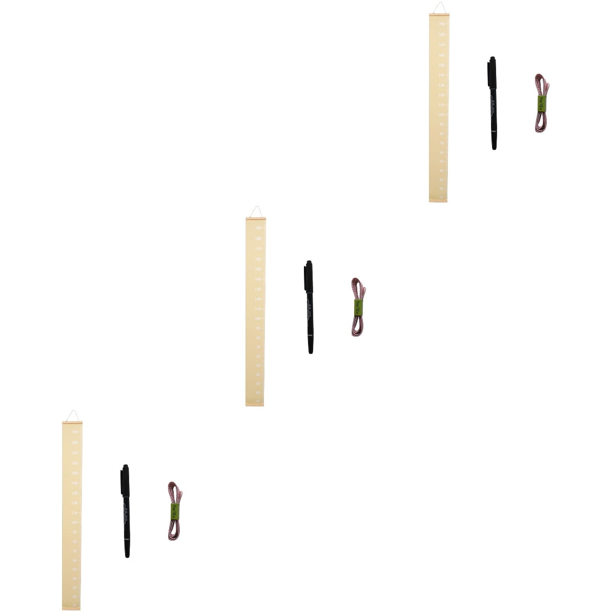 Raindrops 3 Sets of Baby Growth Chart Hanging Ruler Wall Decoration ...