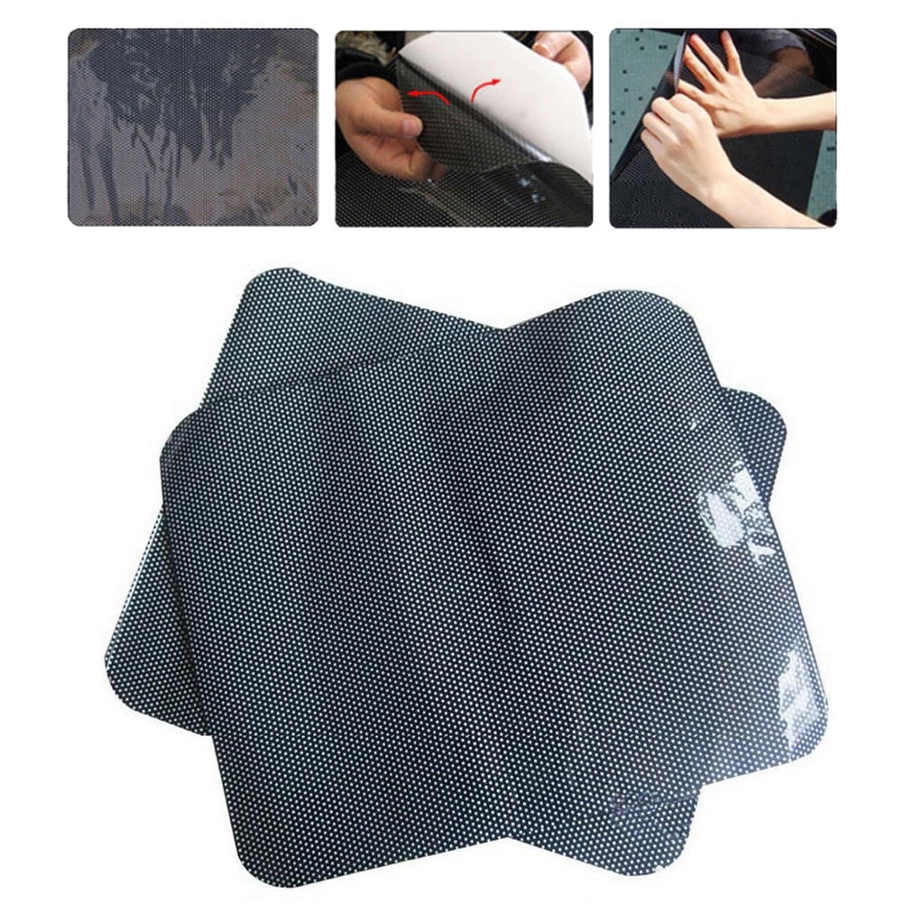 Raindrops 3 Sets of Car Side Window Sunshade Sticker Adhesive Black ...