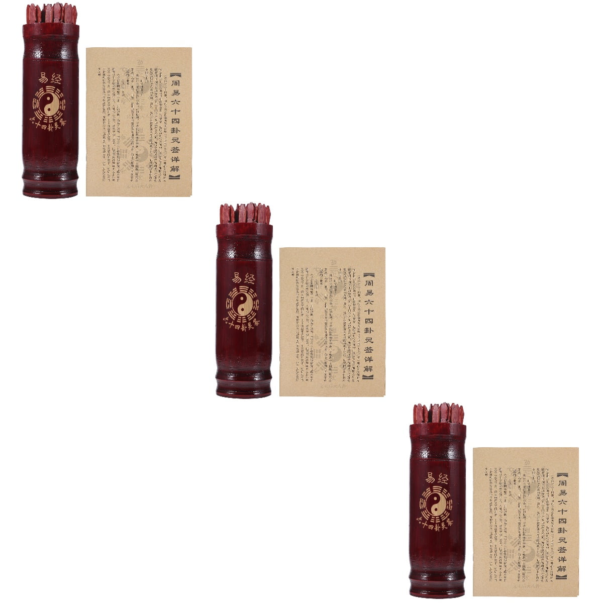 Raindrops 3 Sets of Chinese Fortune Telling Sticks with Bucket Book ...