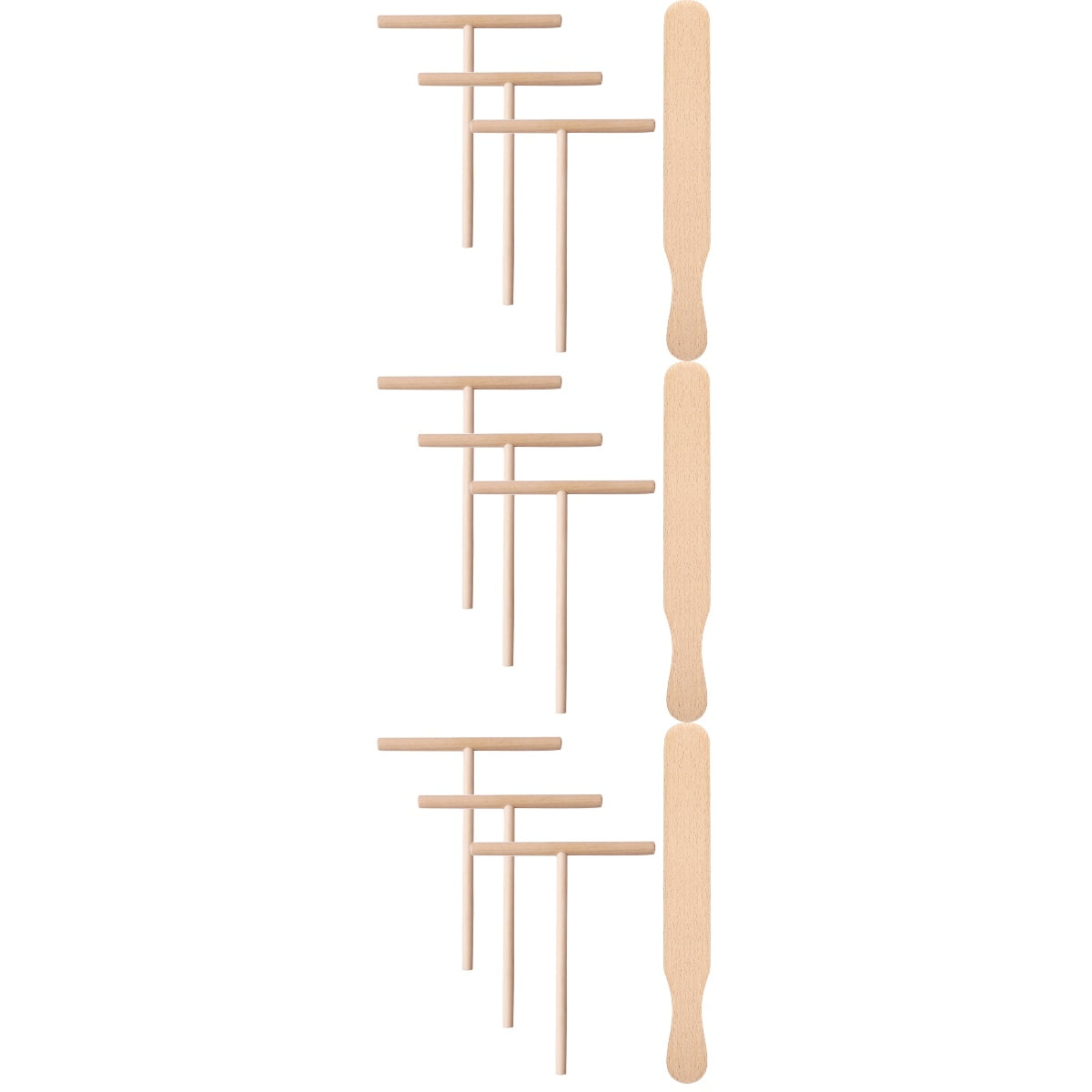 Raindrops 3 Sets of Crepe Spreader Stick Pancake Wooden Spreader Home ...
