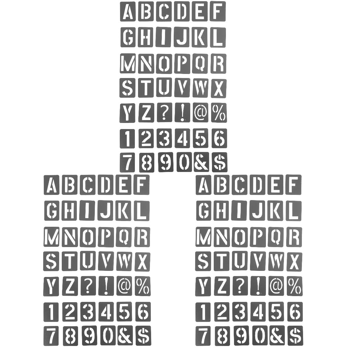 Raindrops 3 Sets of Stencils Letter Stencils Stencils Plastic Stencil ...