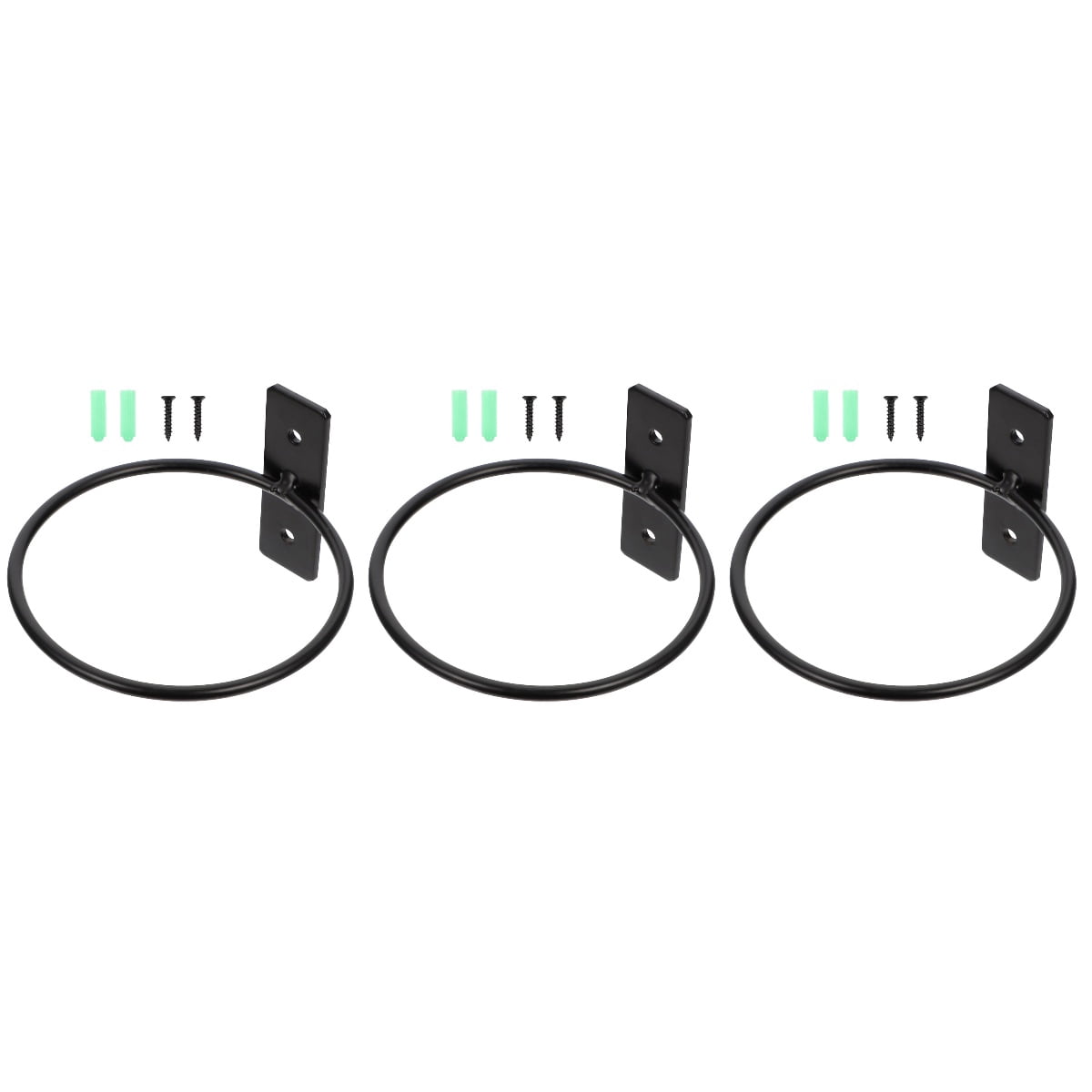 Raindrops 3 Sets of Wall Planter Ring Flower Pot Hanging Rack Railing ...