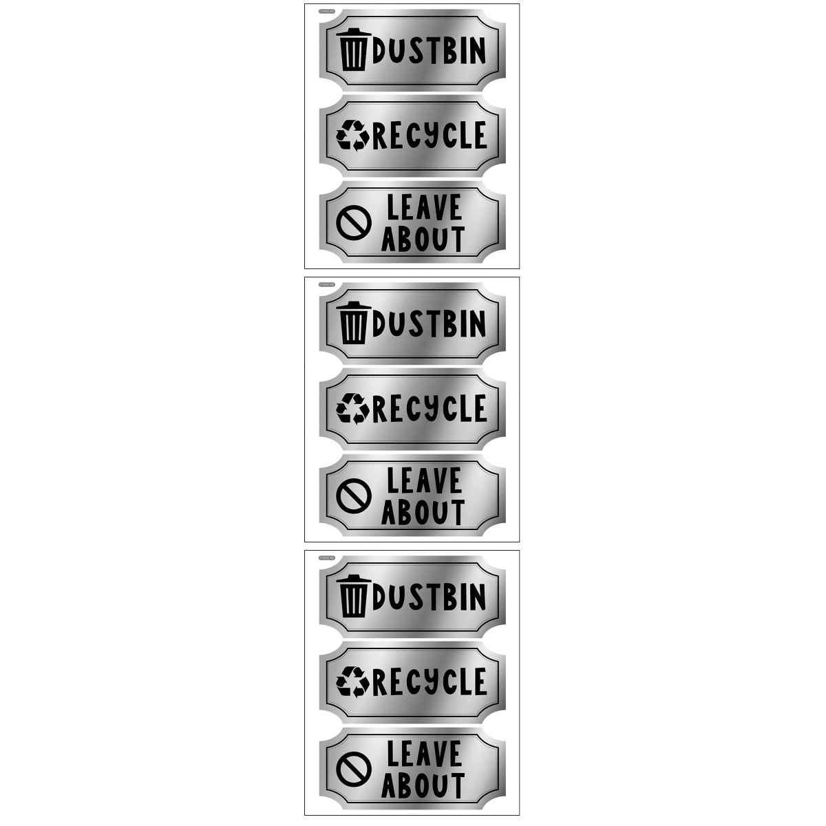 Raindrops 3 Sheets Waste Bin DIY Sticker Sorting Trash Can Stickers ...