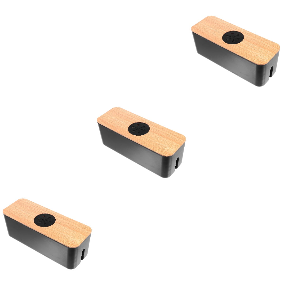 Raindrops 3 pcs Cable Management Box Desktop Cable Organizer Round ...