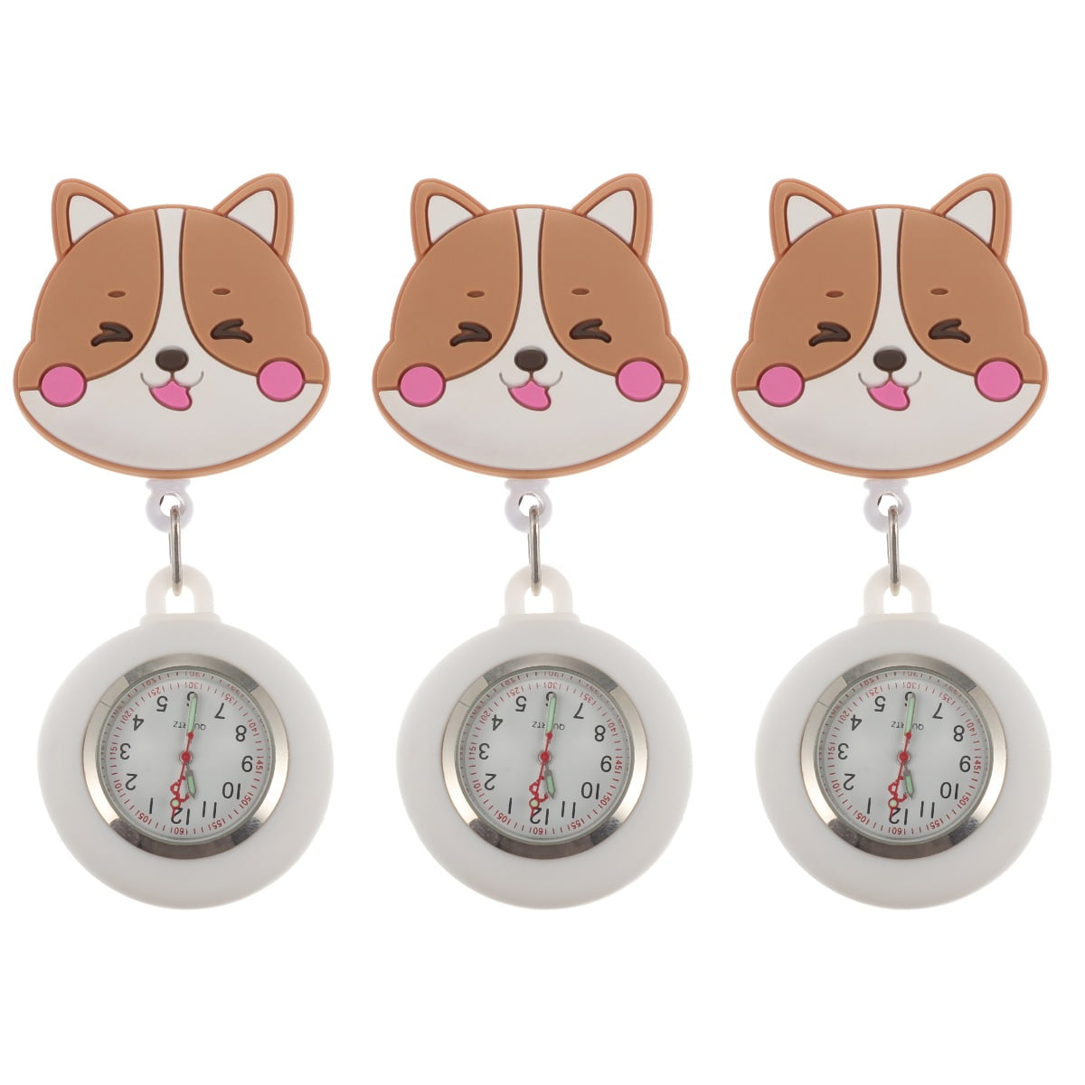 Raindrops 3 pcs Cartoon Pocket Watch Retractable Scalable Hanger Design ...