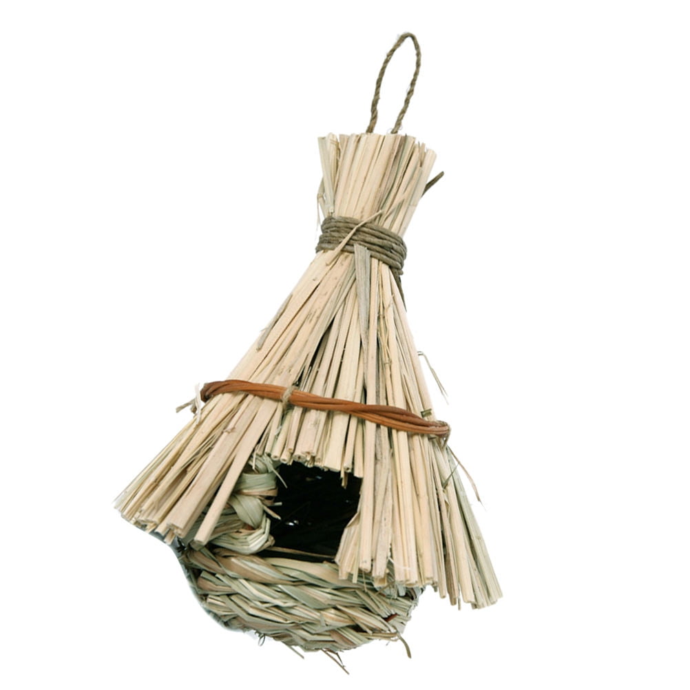 Raindrops 3 pcs Drop-shaped Bird House Weaving Grass Bird Shelter ...