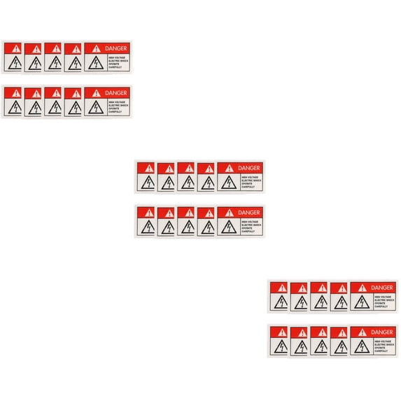 Raindrops 30 Pcs DANGER Warning Stickers Adhesive Backside Sign Safe ...