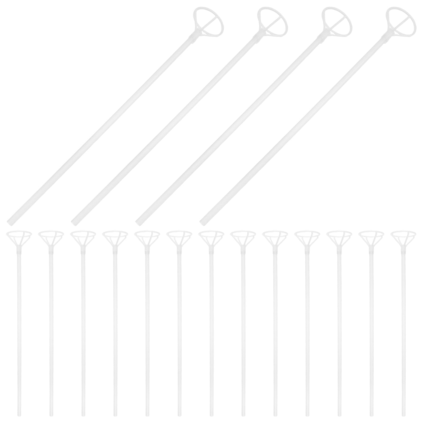 Raindrops 30 Sets Transparent Balloon Holder Sticks With Clear Plastic ...
