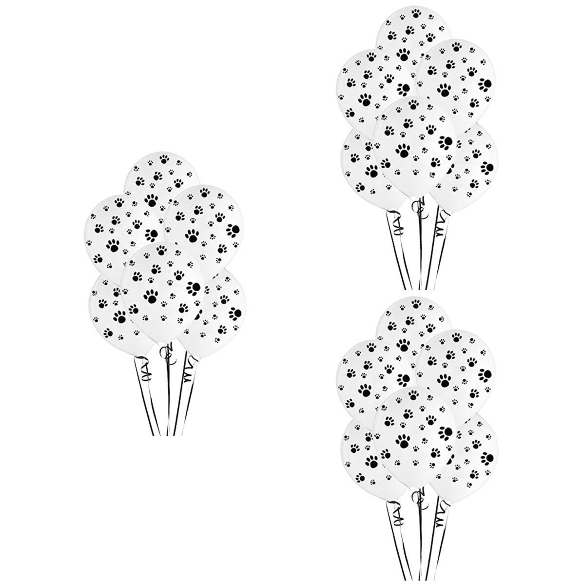 Raindrops 30 pcs 12 Inch Dog Footprint Printing Latex Balloons Party ...