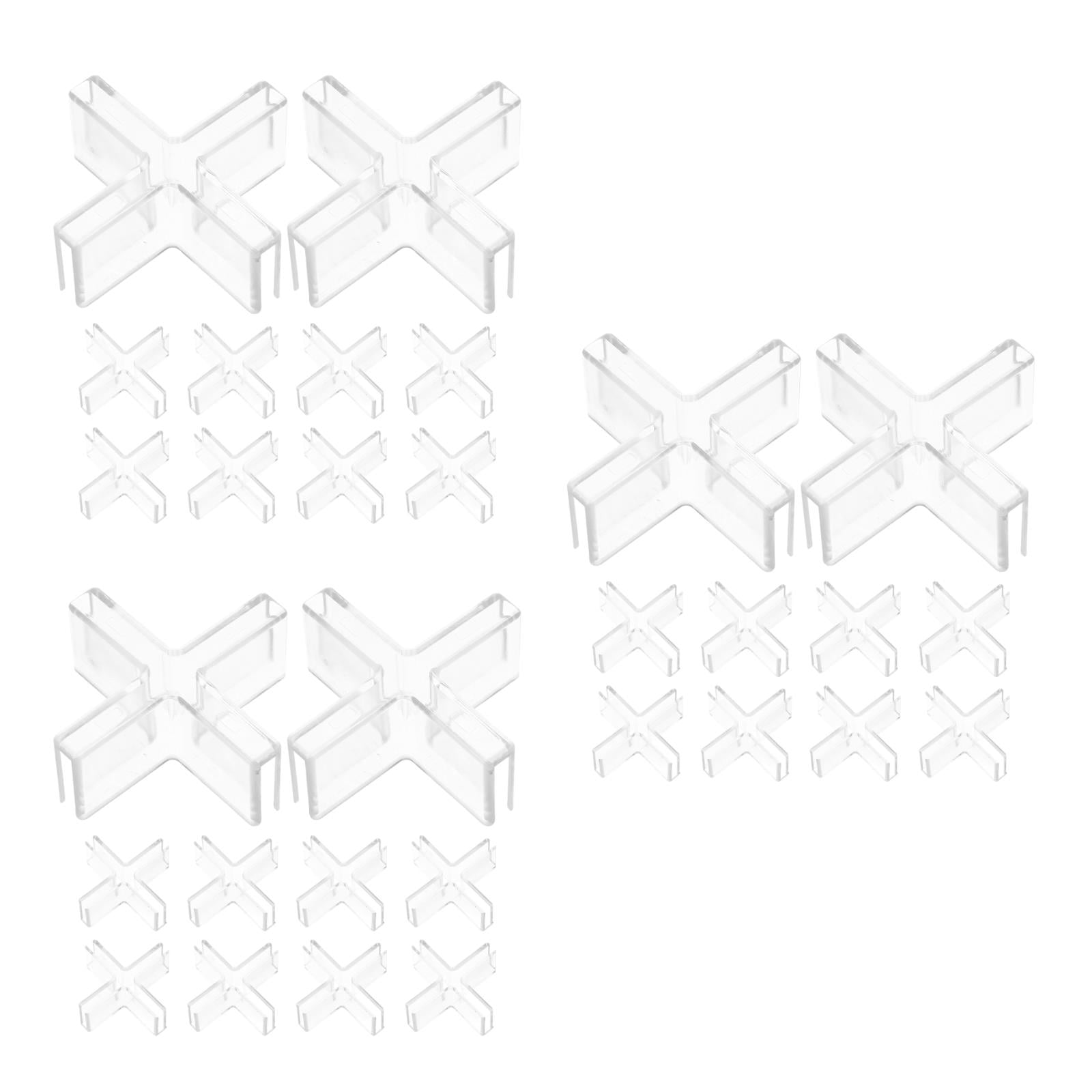 Raindrops 30 pcs Clear Plastic Glass Corner Clamps for Display Cabinets ...