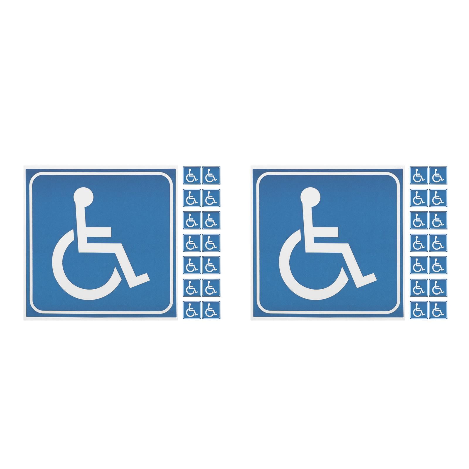 Raindrops 30 pcs Disabled Wheelchair Sign Sticker Disabled Wheelchair ...