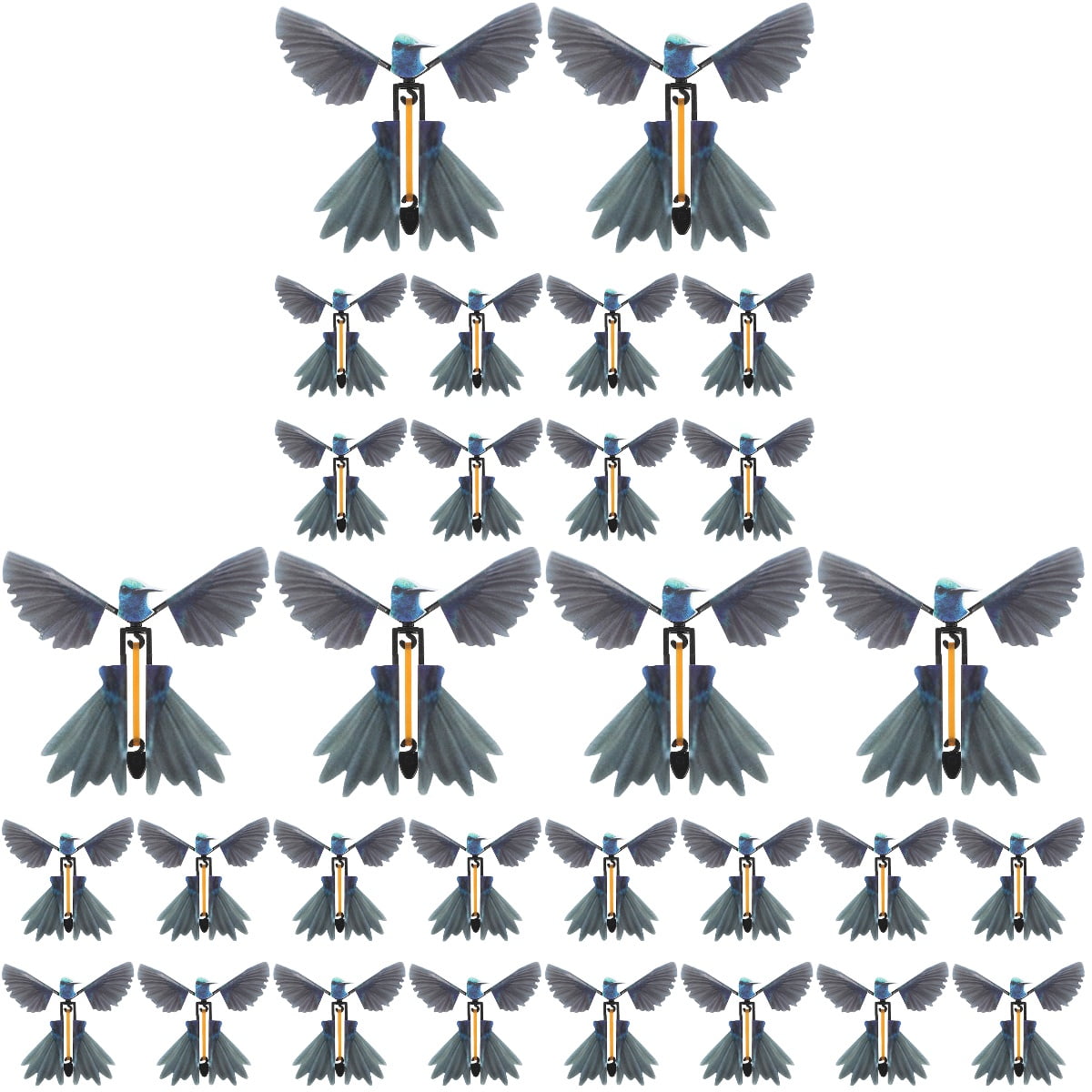 Raindrops 30 pcs Flying Hummingbird Prank Toys Wind Up Flying ...