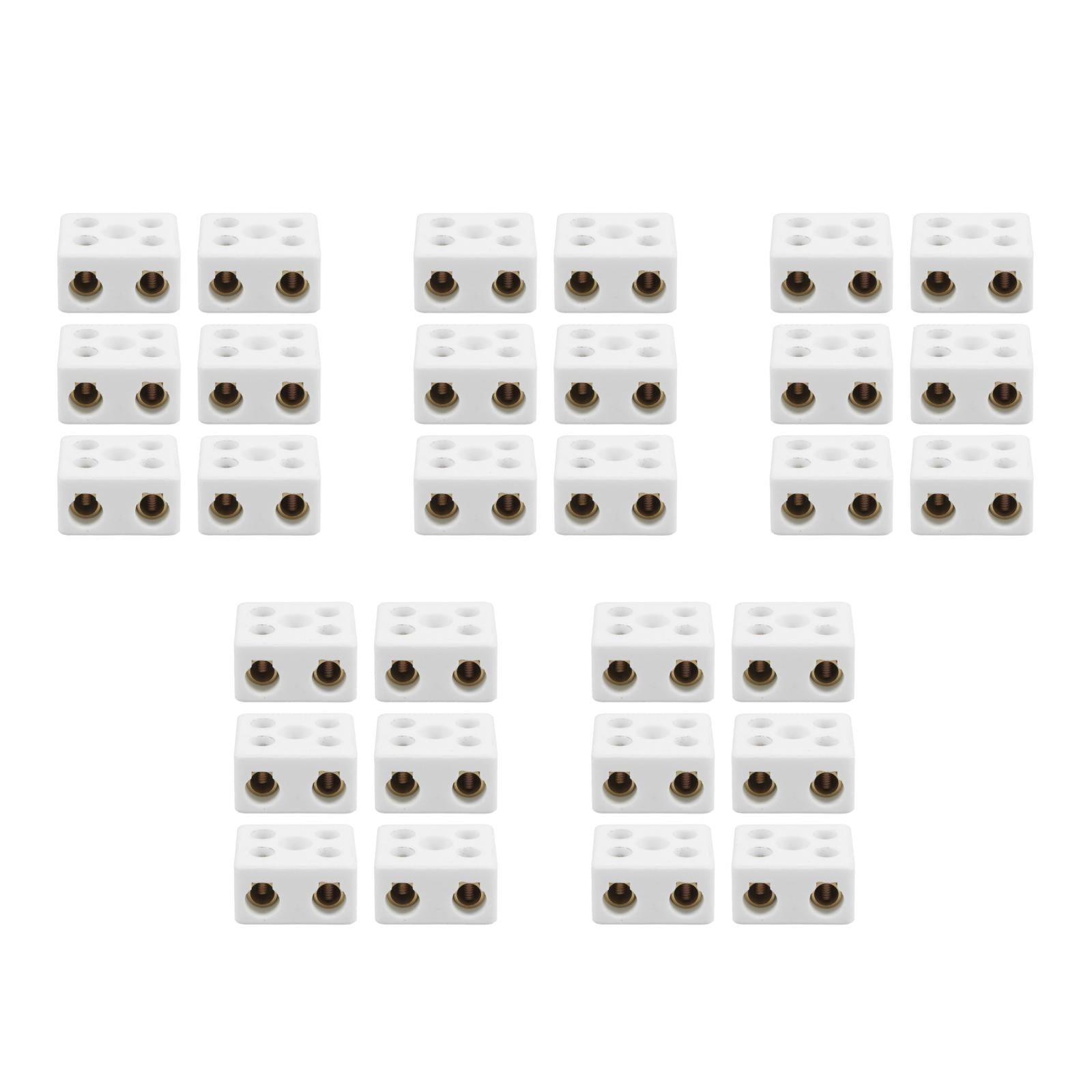 Raindrops 30 pcs High Temp Porcelain Ceramic Connectors 2 Way Ceramics ...