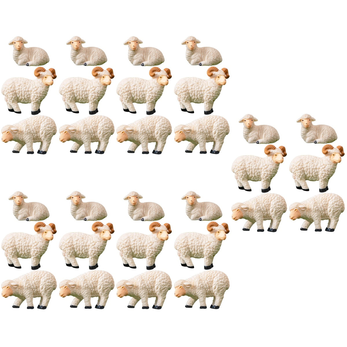 Raindrops 30 pcs Miniature Sheep Figures Garden Vivid Goat Statues ...