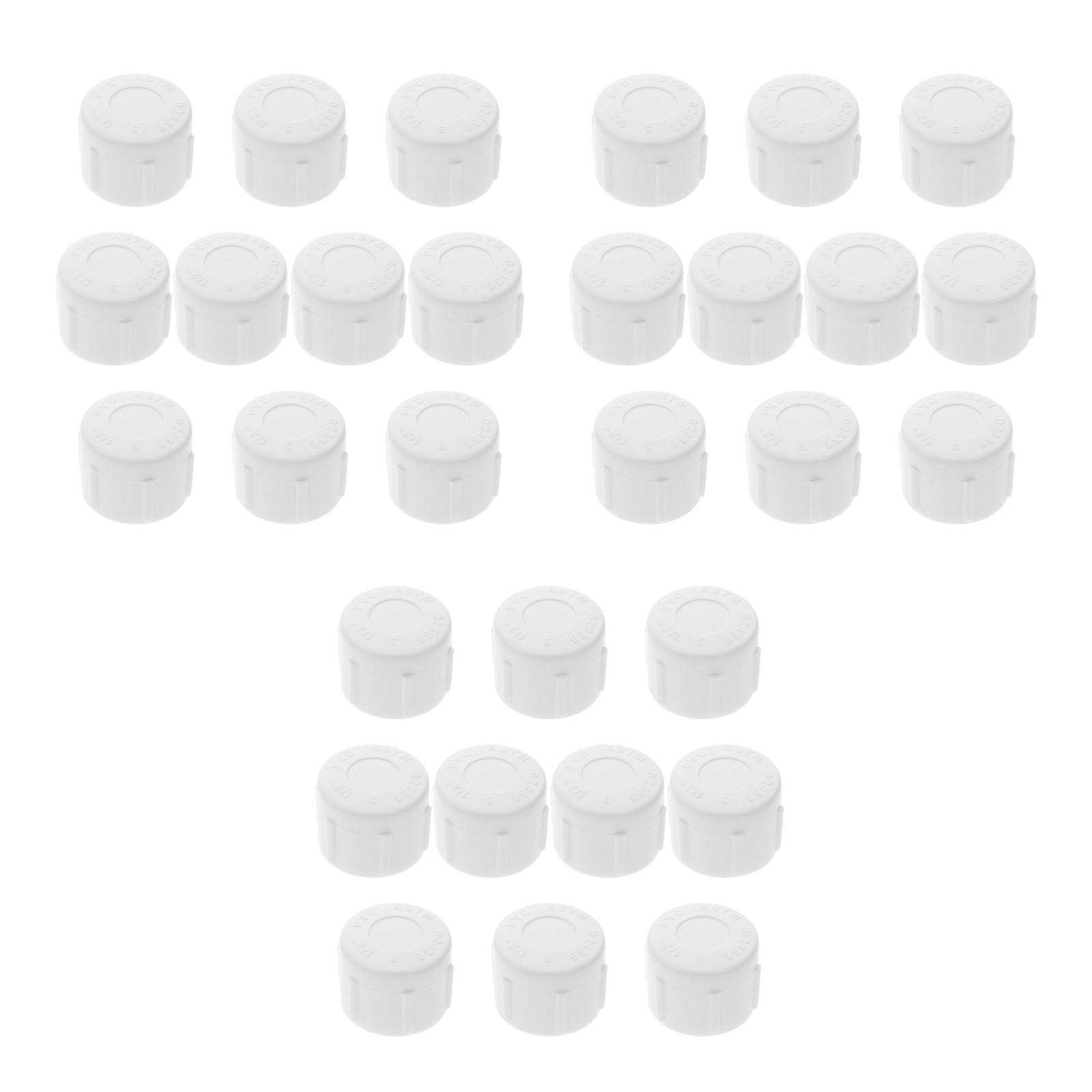 Raindrops 30 pcs Plastic Hose End Cap White Pvc Female Threaded Pipe ...