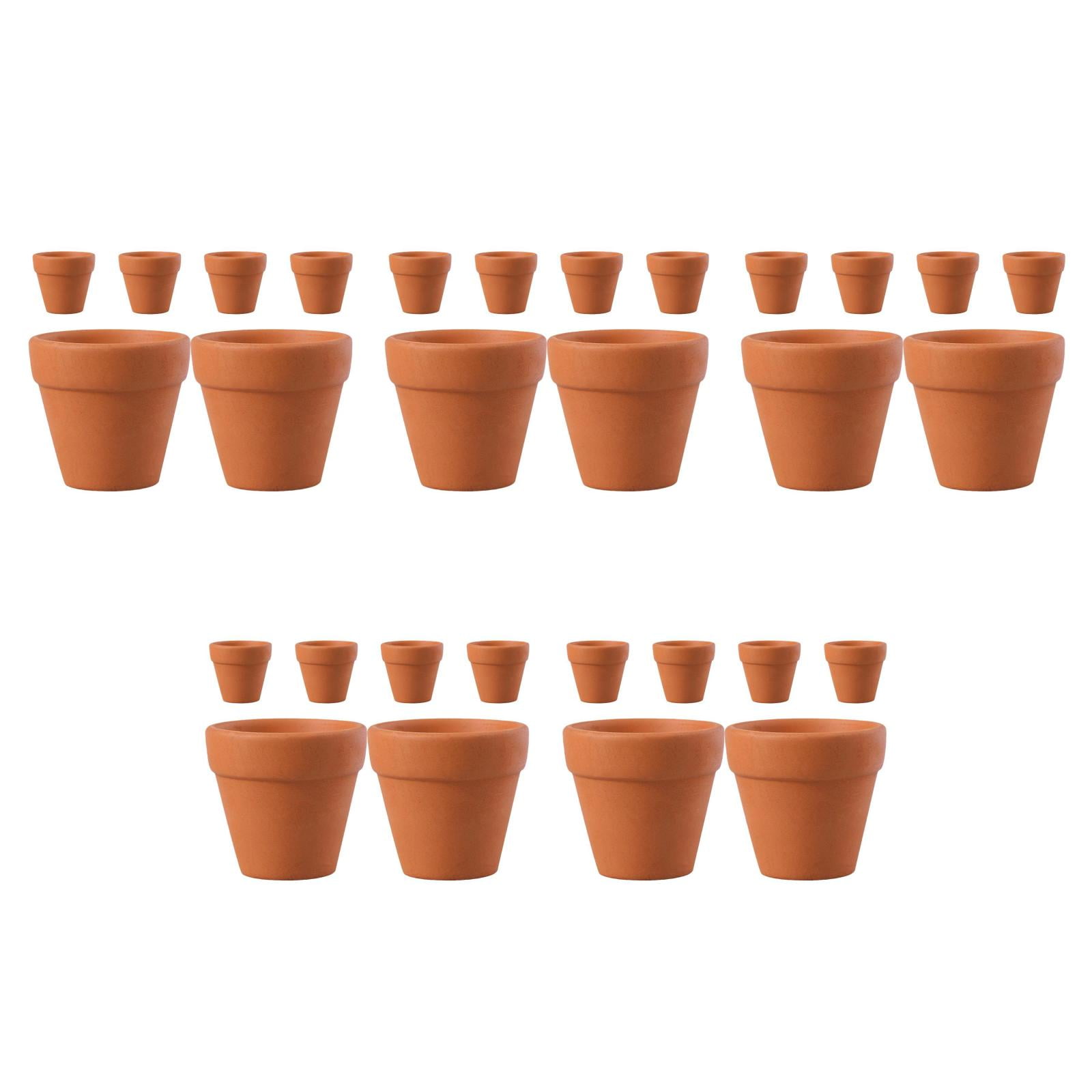 Raindrops Dark Red Terracotta Pots 30Pcs for Home Elegant and Sturdy ...