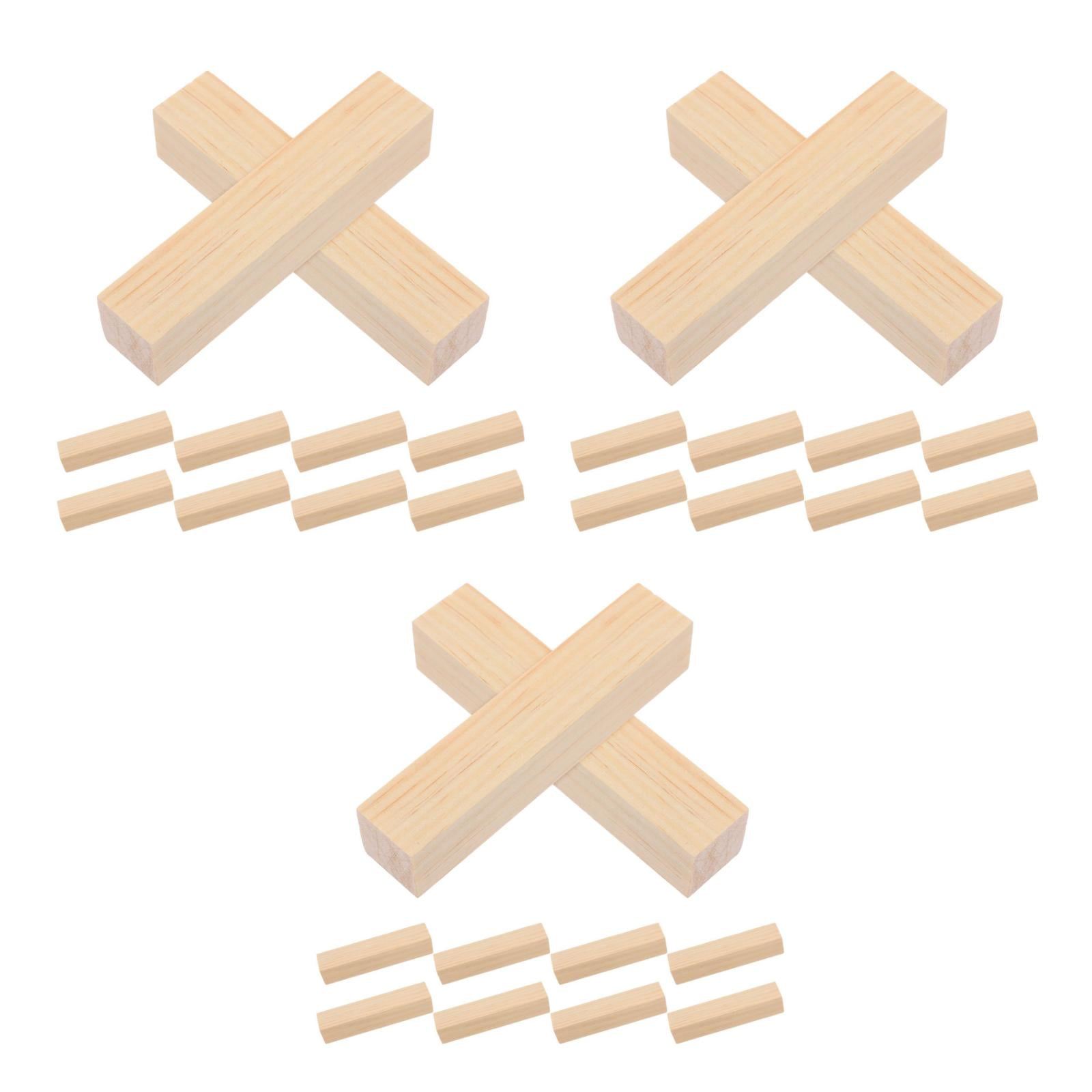 Raindrops DIY Wood Carving Supplies 30Set Ivory Rectangular Wooden ...